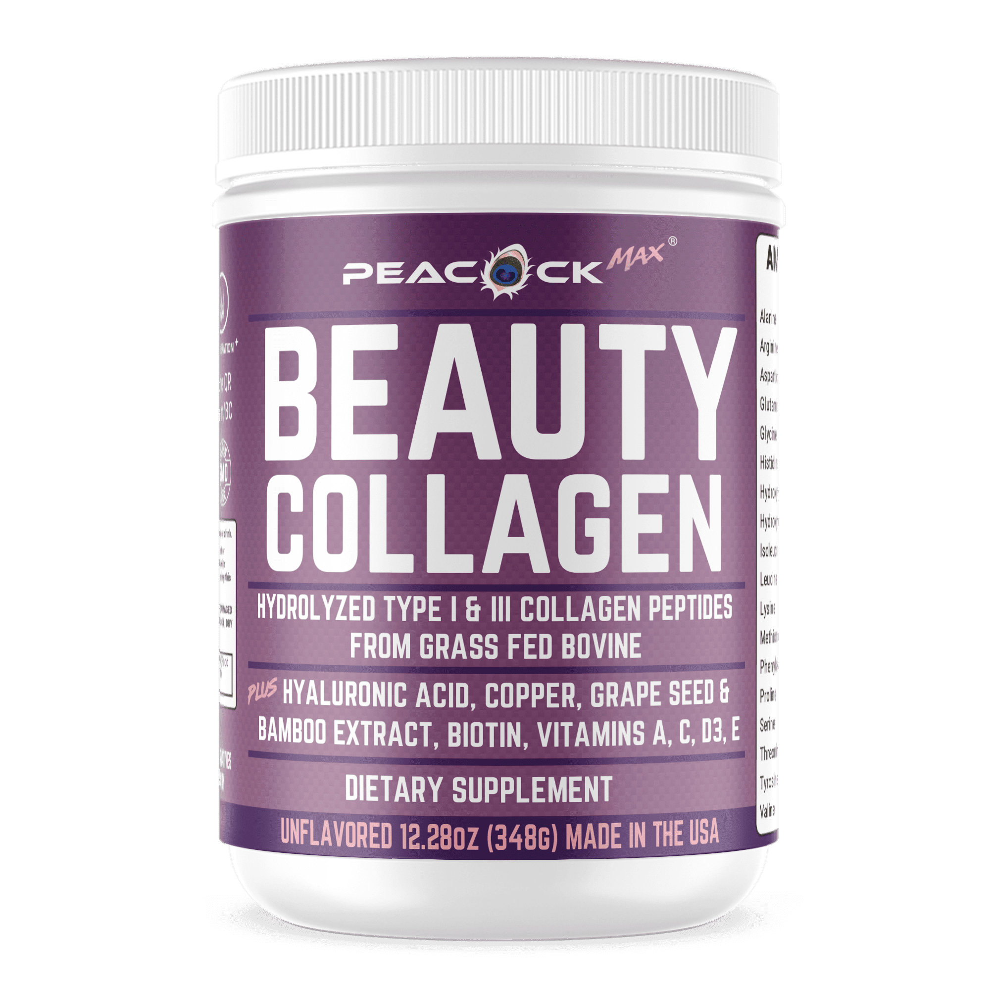 5 of- Peacock Max Collagen Protein Powder, Hydrolyzed Type I, III ...