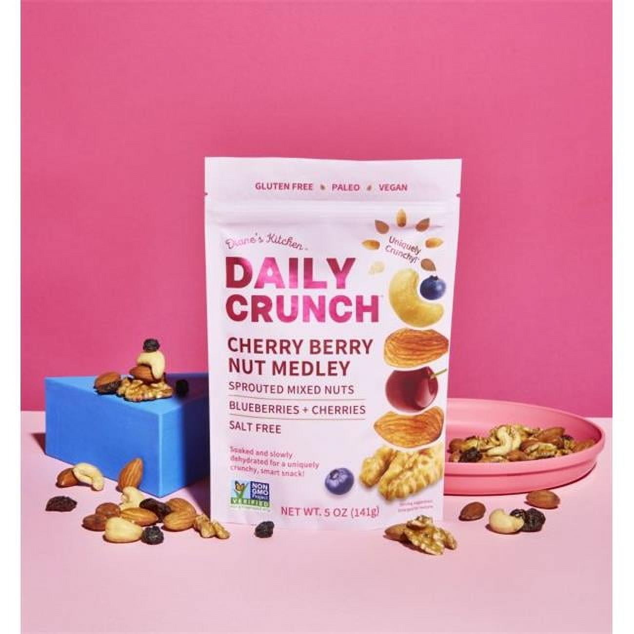 5 oz Cherry Berry Sprouted Nut Medley - Pack of 6 - Walmart.com