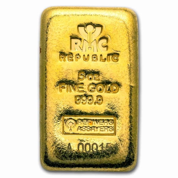 5 oz .9999 Fine Gold Bar - Secondary Market, Tested for Purity ...