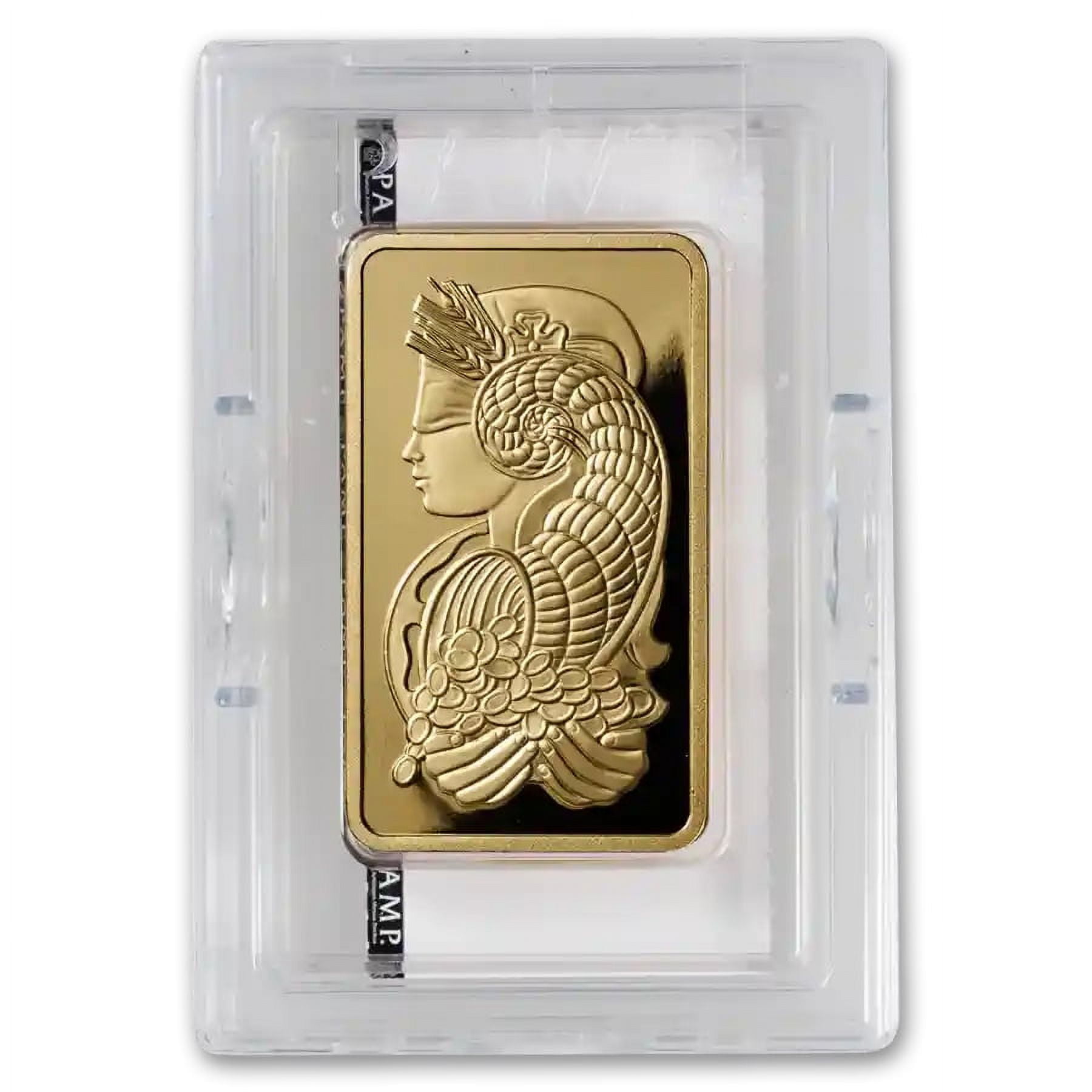 5 oz Gold PAMP Suisse Lady Fortuna Veriscan® Bar w/ Assay - Walmart.com