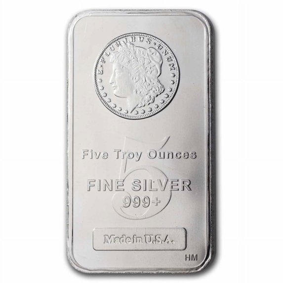 Morgan Design 5 Ounce .999 Fine Silver Bar - Walmart.com