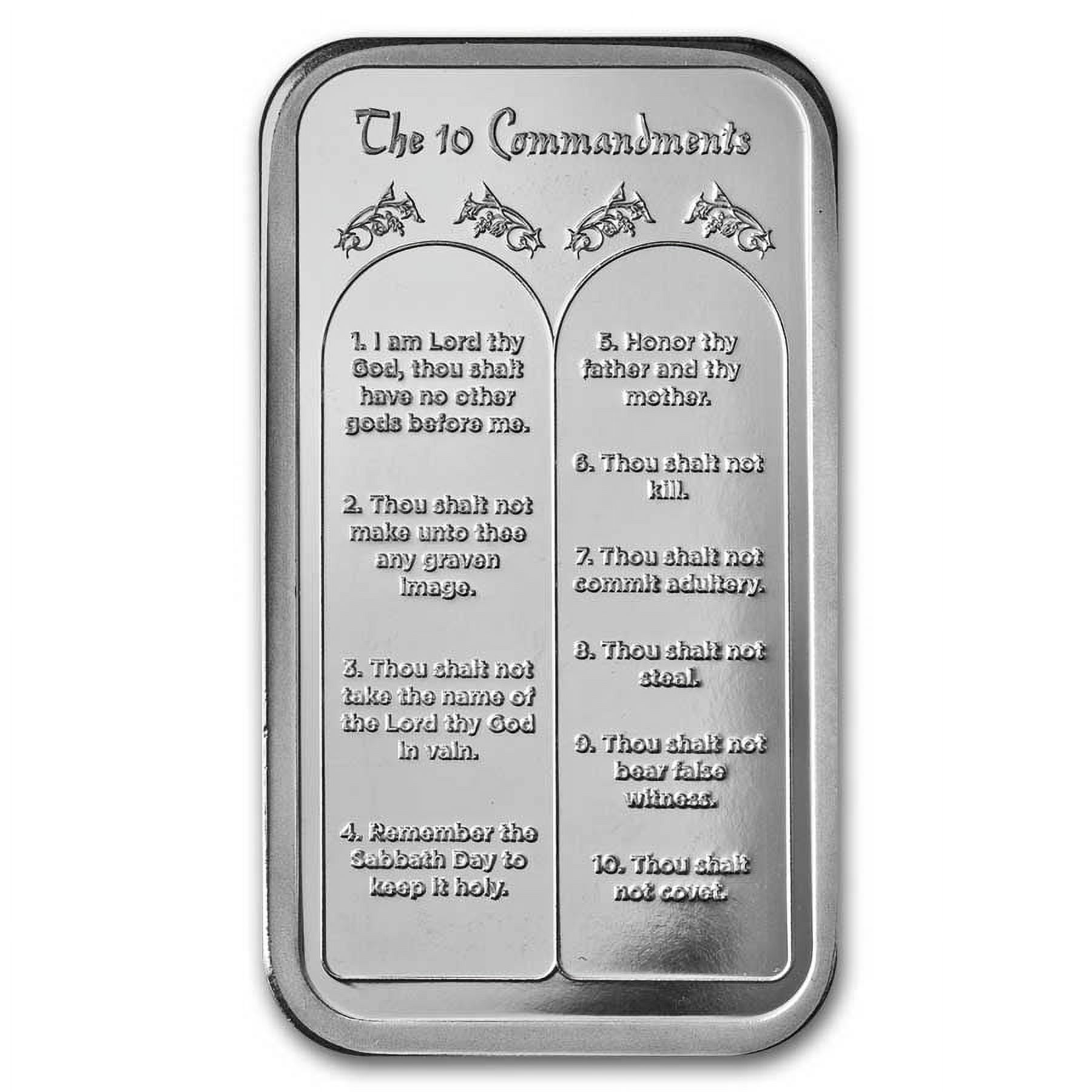 5 oz Silver Bar - Ten Commandments - Walmart.com