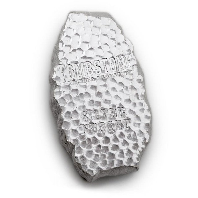Tombstone 5 oz Precious Bullion Silver Nugget Bar - Unique Shape and ...