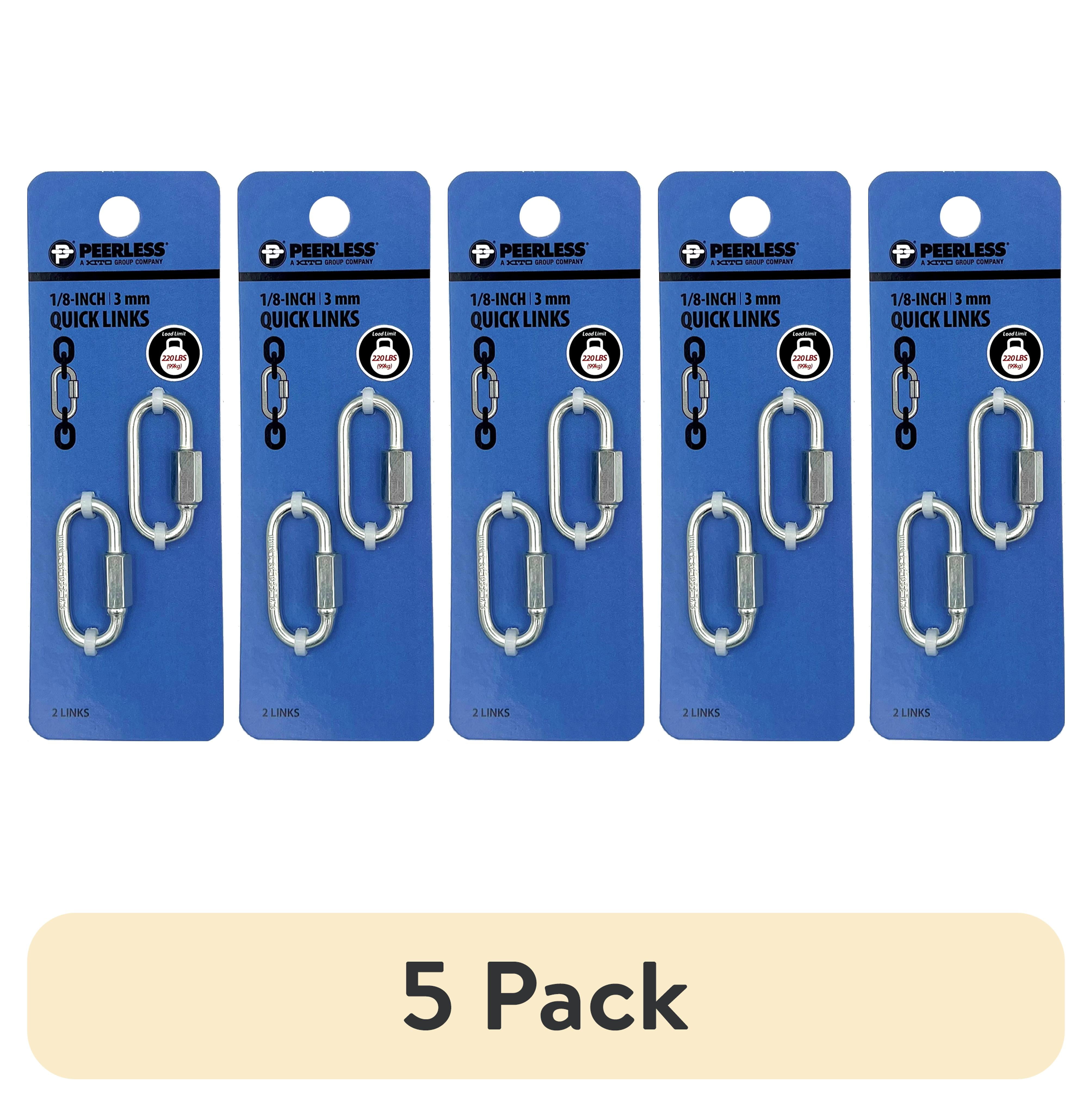 (5 pack) 1/8" Quick Links, Zinc, 2-Pack, Peerless Chain Company ...