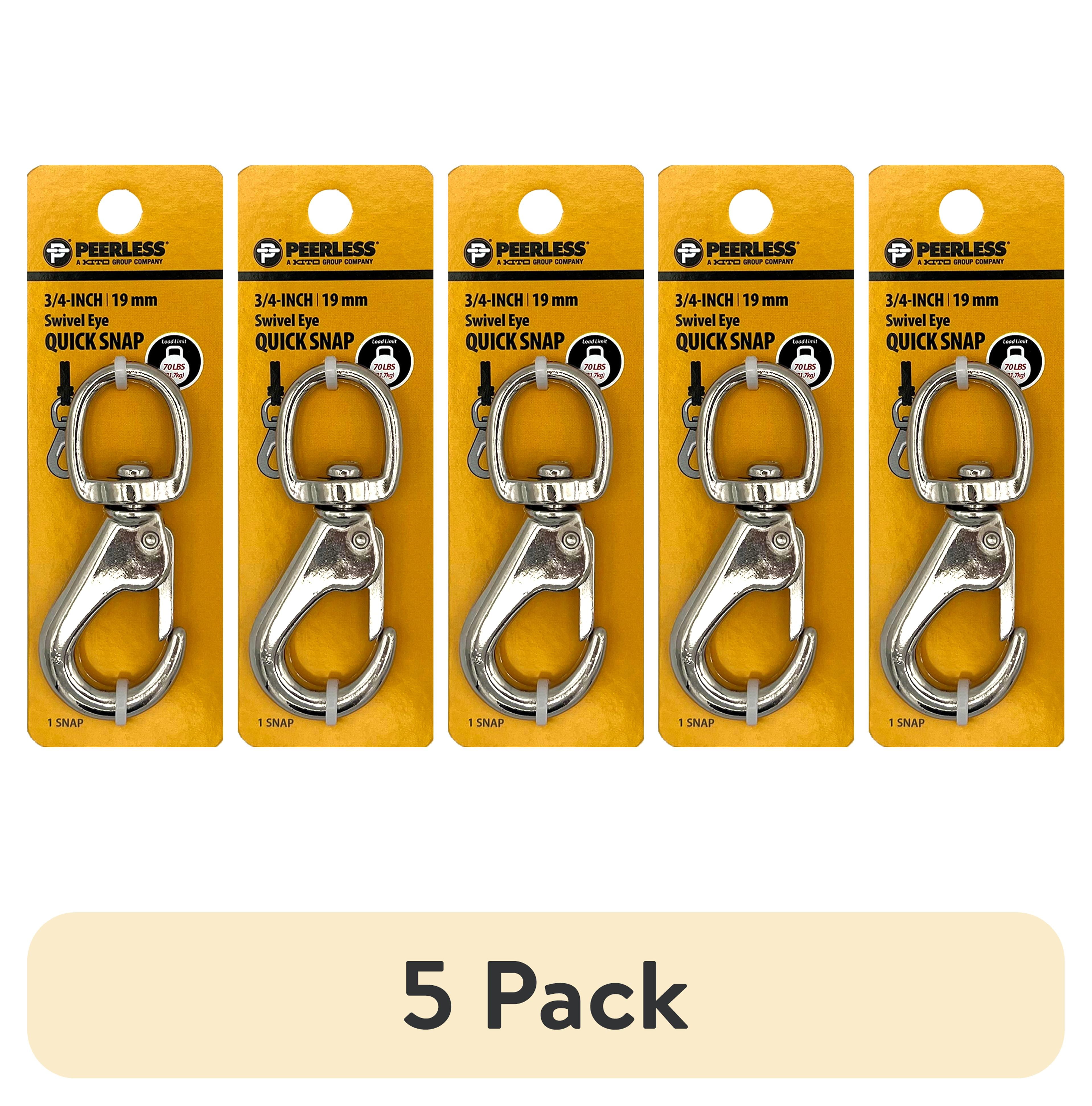 (5 pack) 3/4" Swivel Eye Quick Snap, Peerless Chain, #4711438 - Walmart.com