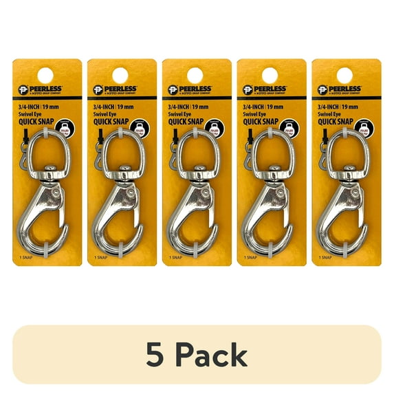 (5 pack) 3/4" Swivel Eye Quick Snap, Peerless Chain, #4711438 - Walmart.com