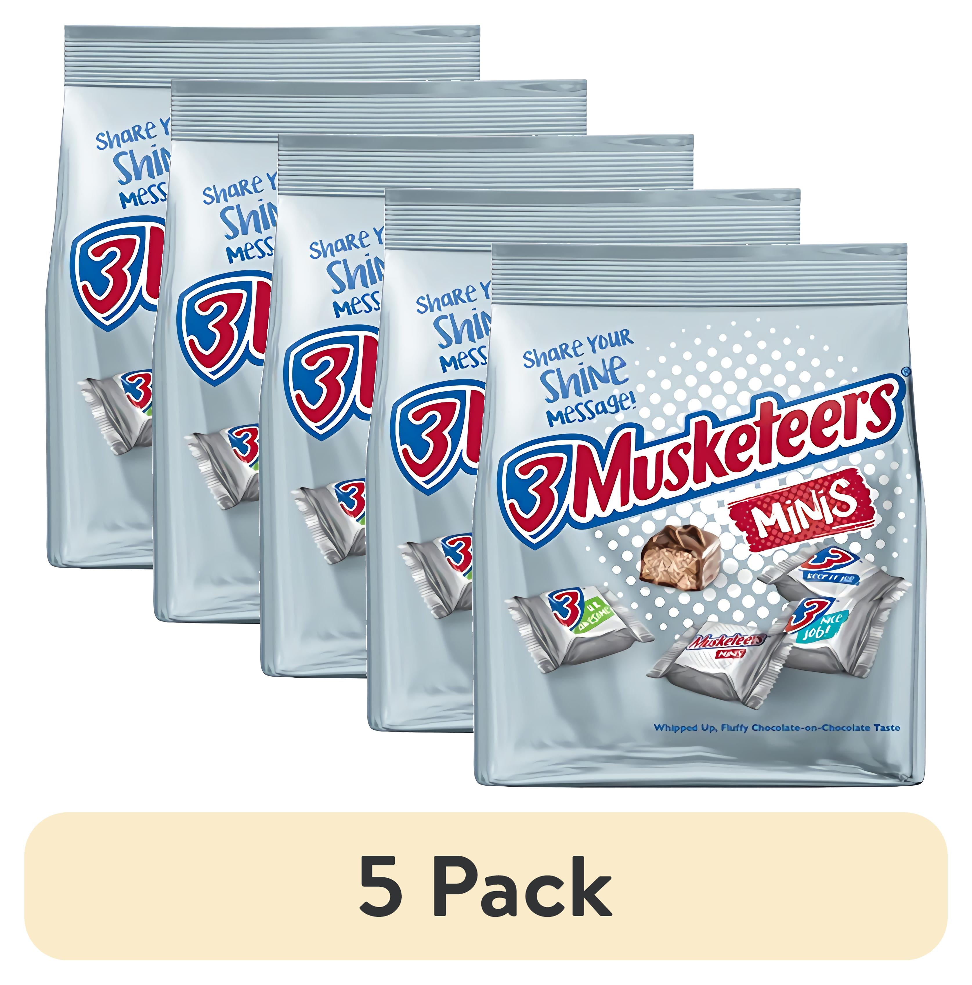 (5 pack) 3 MUSKETEERS Chocolate Minis Size Candy Bars 8.4 Ounce Bag ...