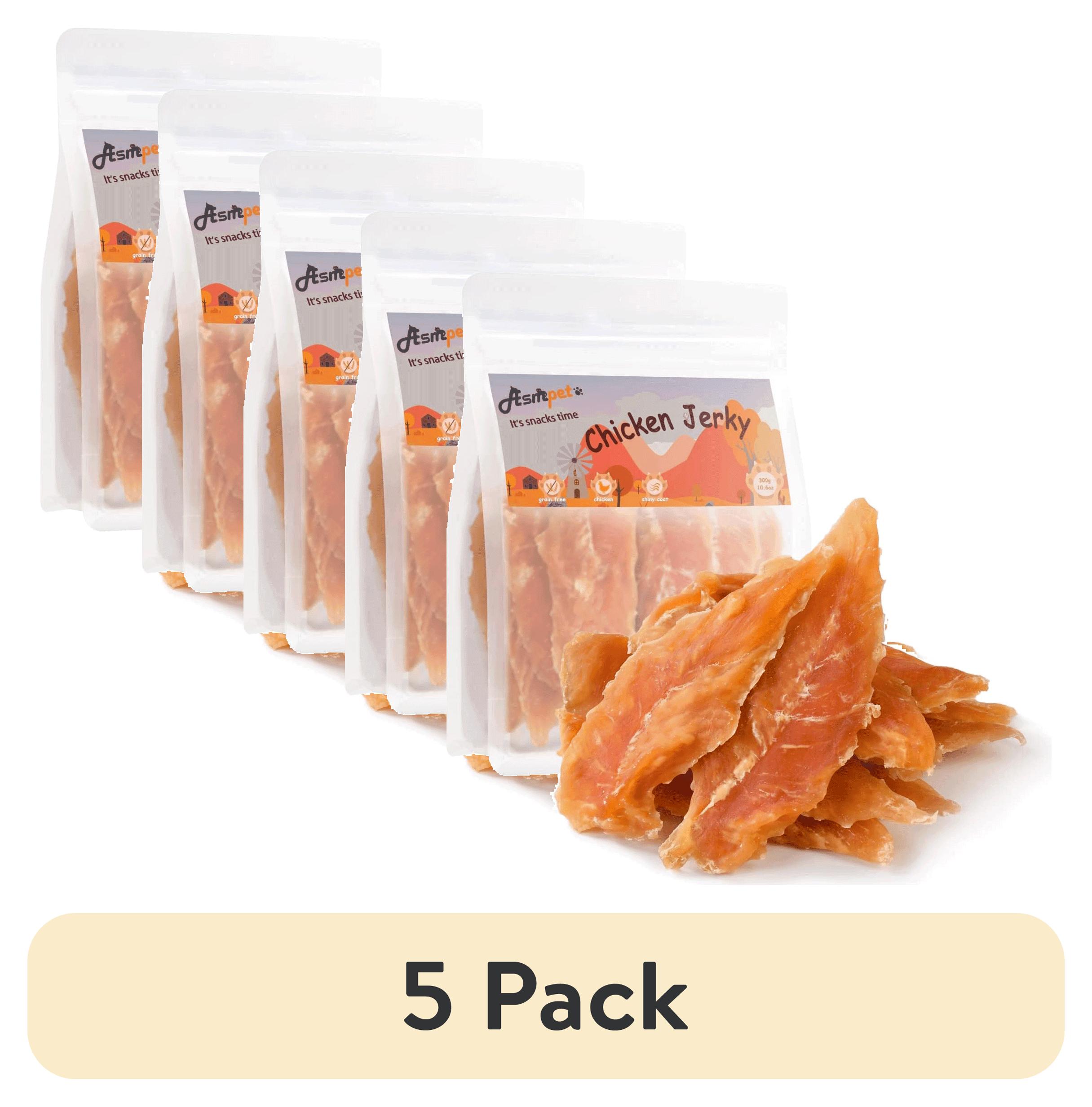 (5 pack) ASMPET Real Chicken Jerky for Dogs | Low Fat & Dehydrated ...