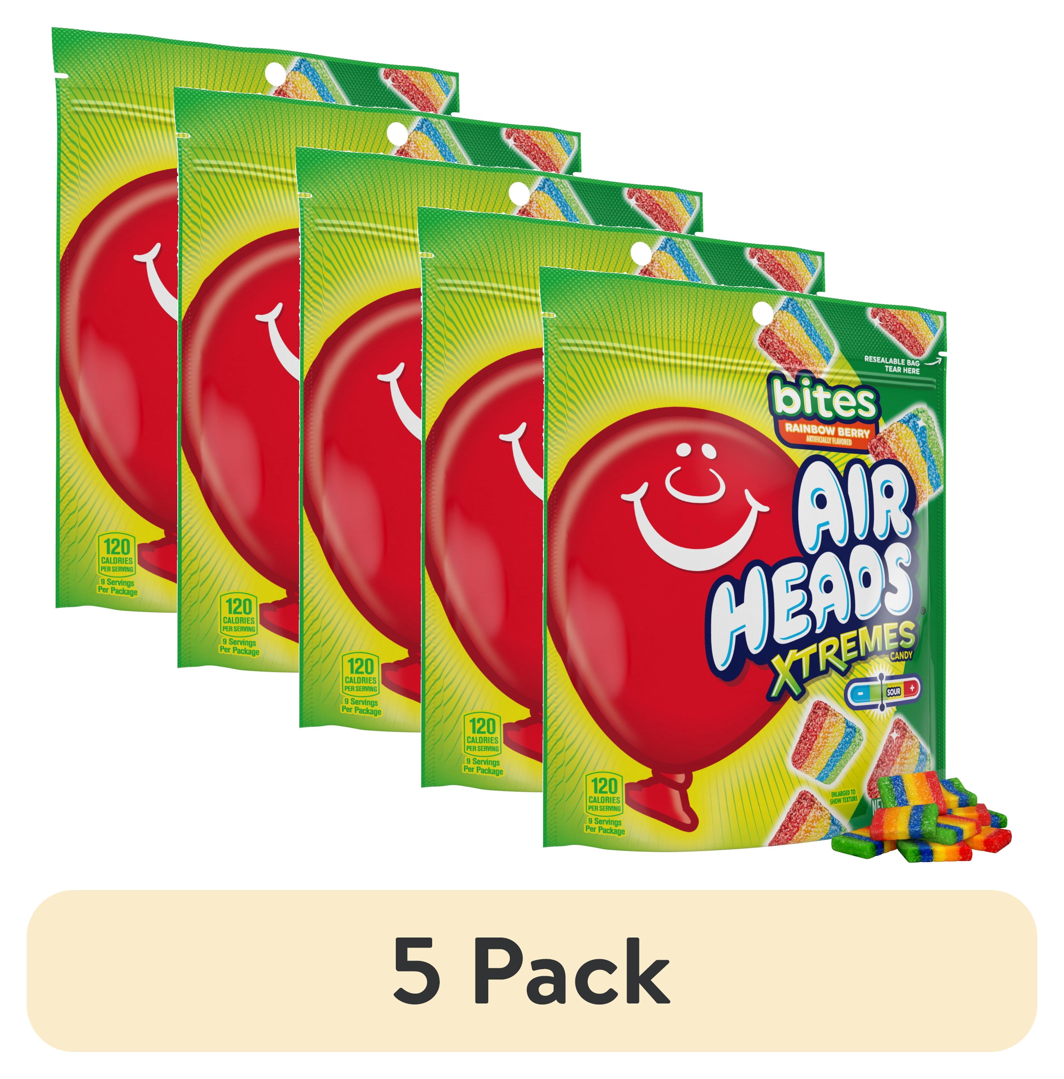 (5 pack) Airheads Xtremes Bites Chewy Candy, Rainbow Berry Artificially ...