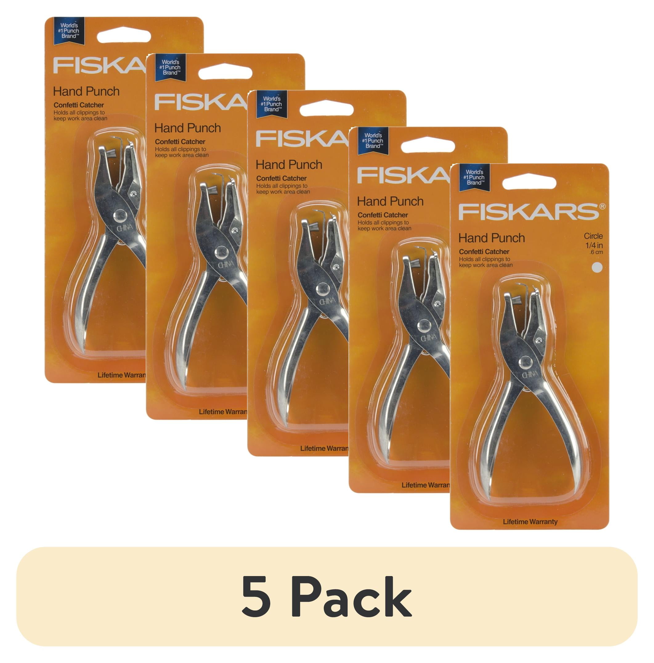 (5 pack) All Metal Hand Punch-Round, .25", Pk 3, Fiskars - Walmart.com