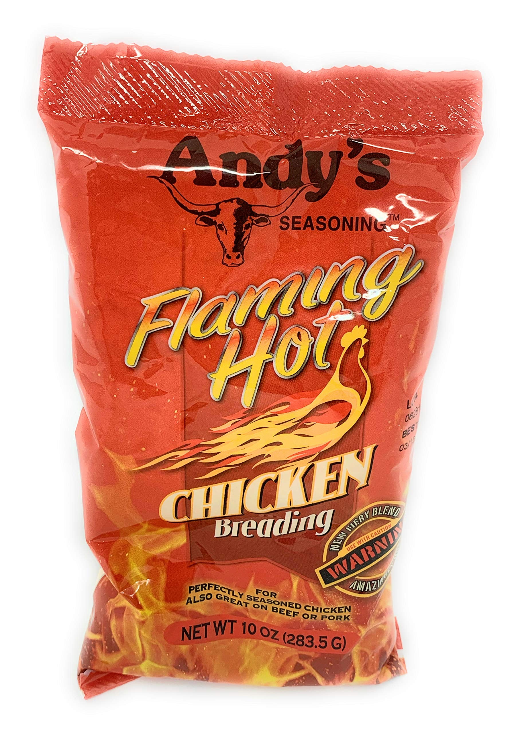 (5 pack) Andy's Seasonings | Flaming Hot Chicken Breading | 10 oz/ 283. ...