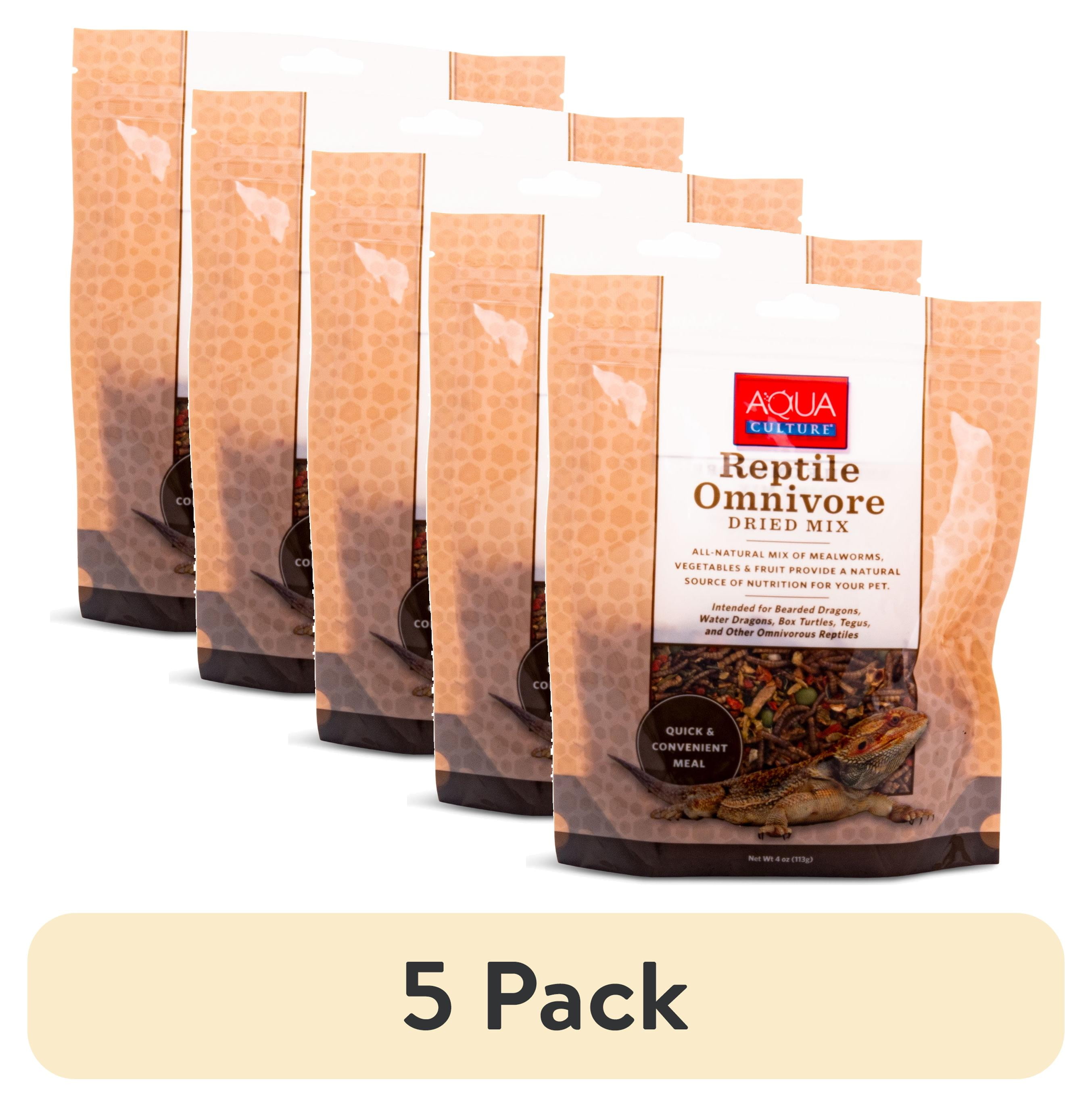 (5 pack) Aqua Culture Reptile Omnivore Dried Mix, 4 oz - Walmart.com
