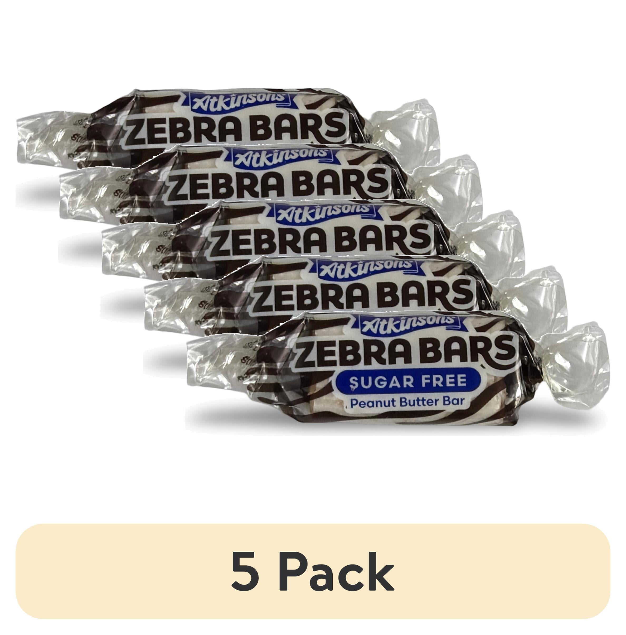 (5 pack) Atkinson Zebra Peanut Butter Bars Sugar Free 1lb - Walmart.com