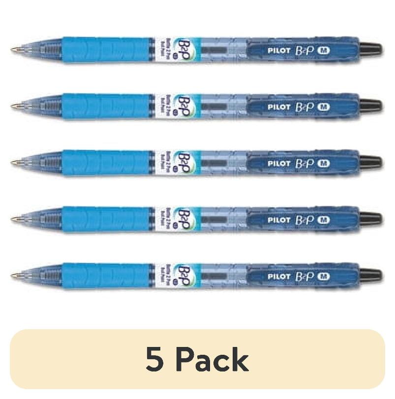 (5 pack) B2P Bottle-2-Pen Recycled Ballpoint Pen, Retractable, Medium 1 ...
