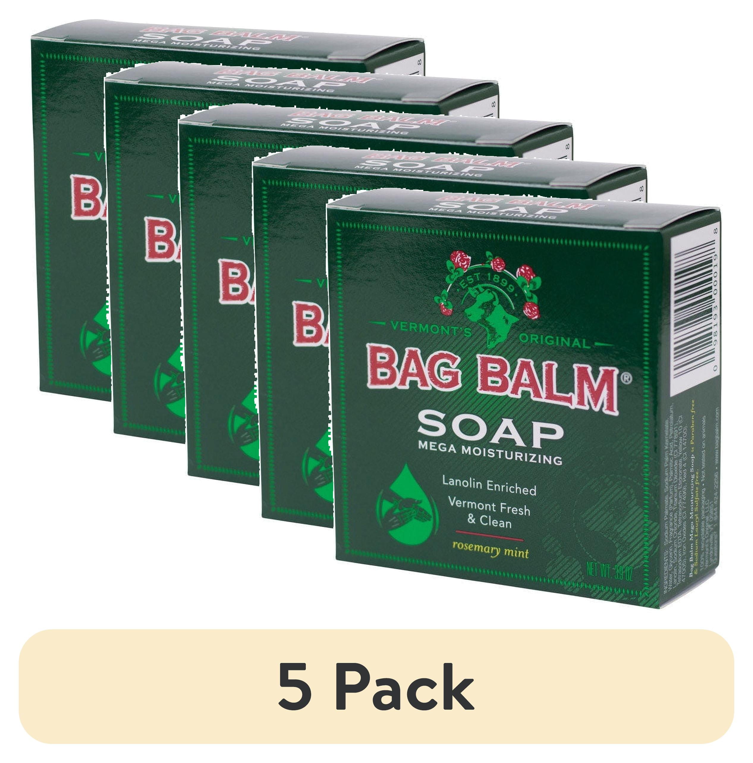 (5 pack) Bag Balm Bag Balm BBS Bar Soap, Rosemary Mint, 3.9 Oz ...