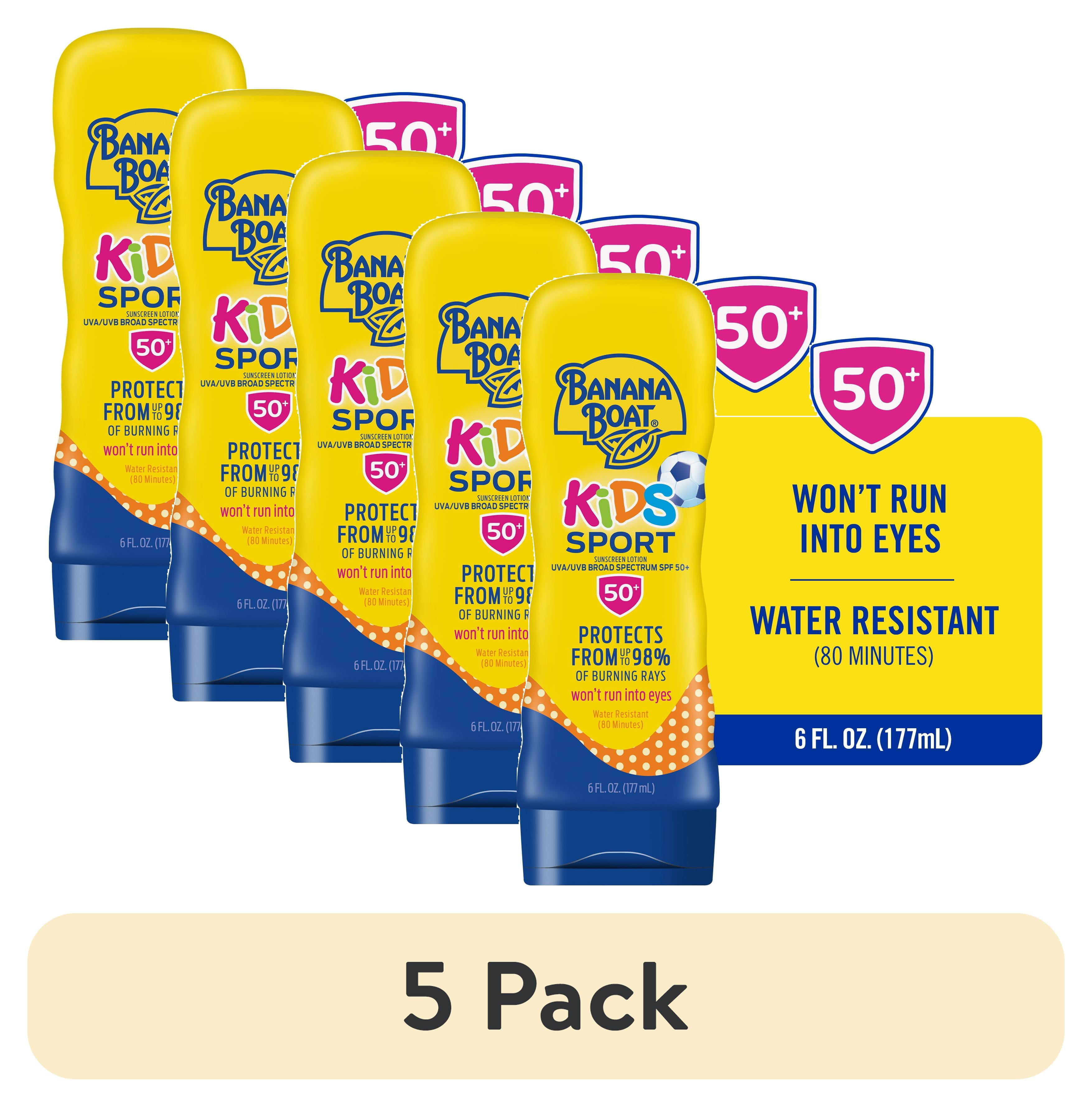 (5 pack) Banana Boat Kids Sport SPF 50 Sunscreen Lotion, Tear Free Kids ...
