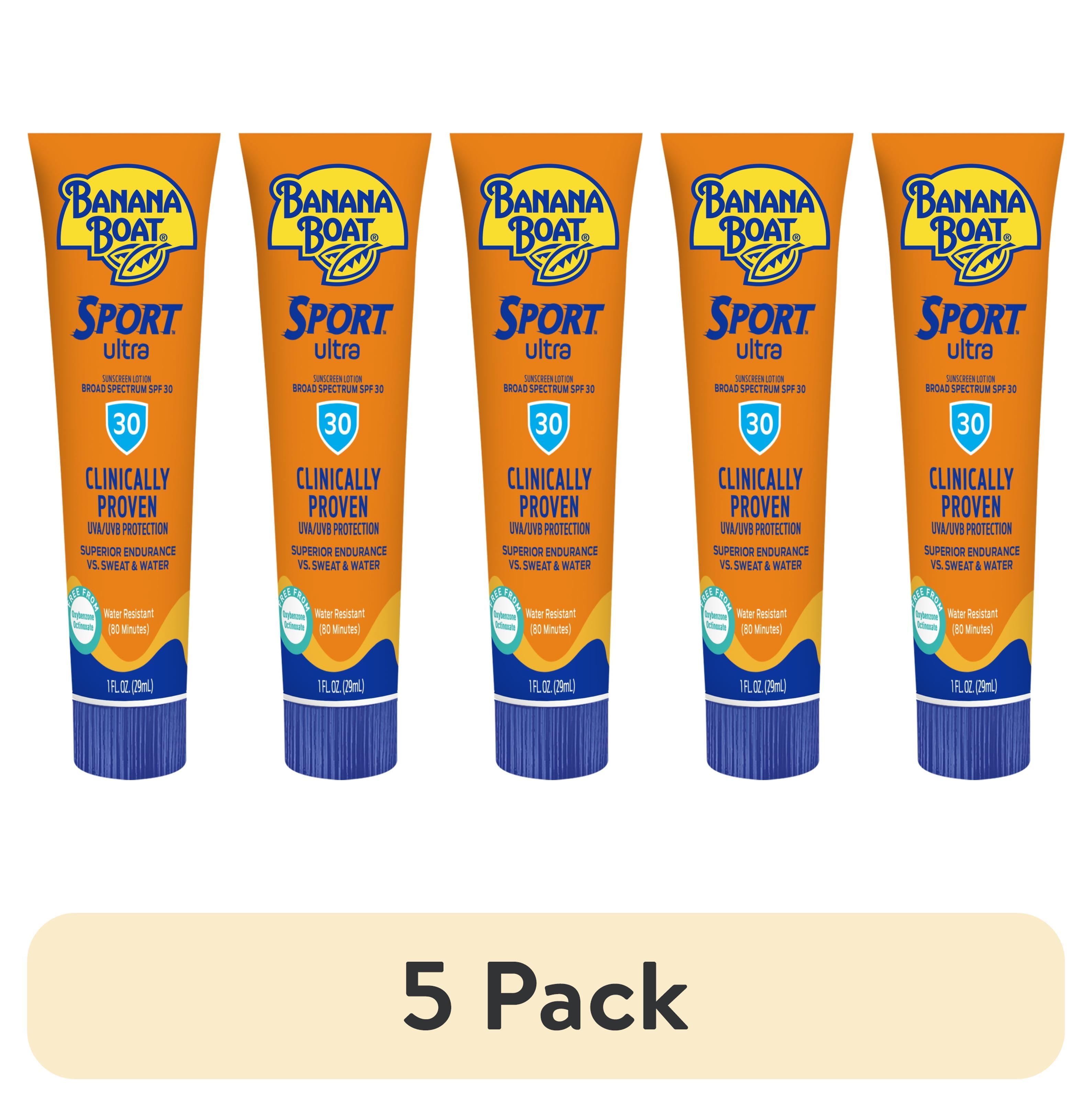 (5 pack) Banana Boat Sport Ultra SPF 30 Sunscreen Lotion, Travel ...