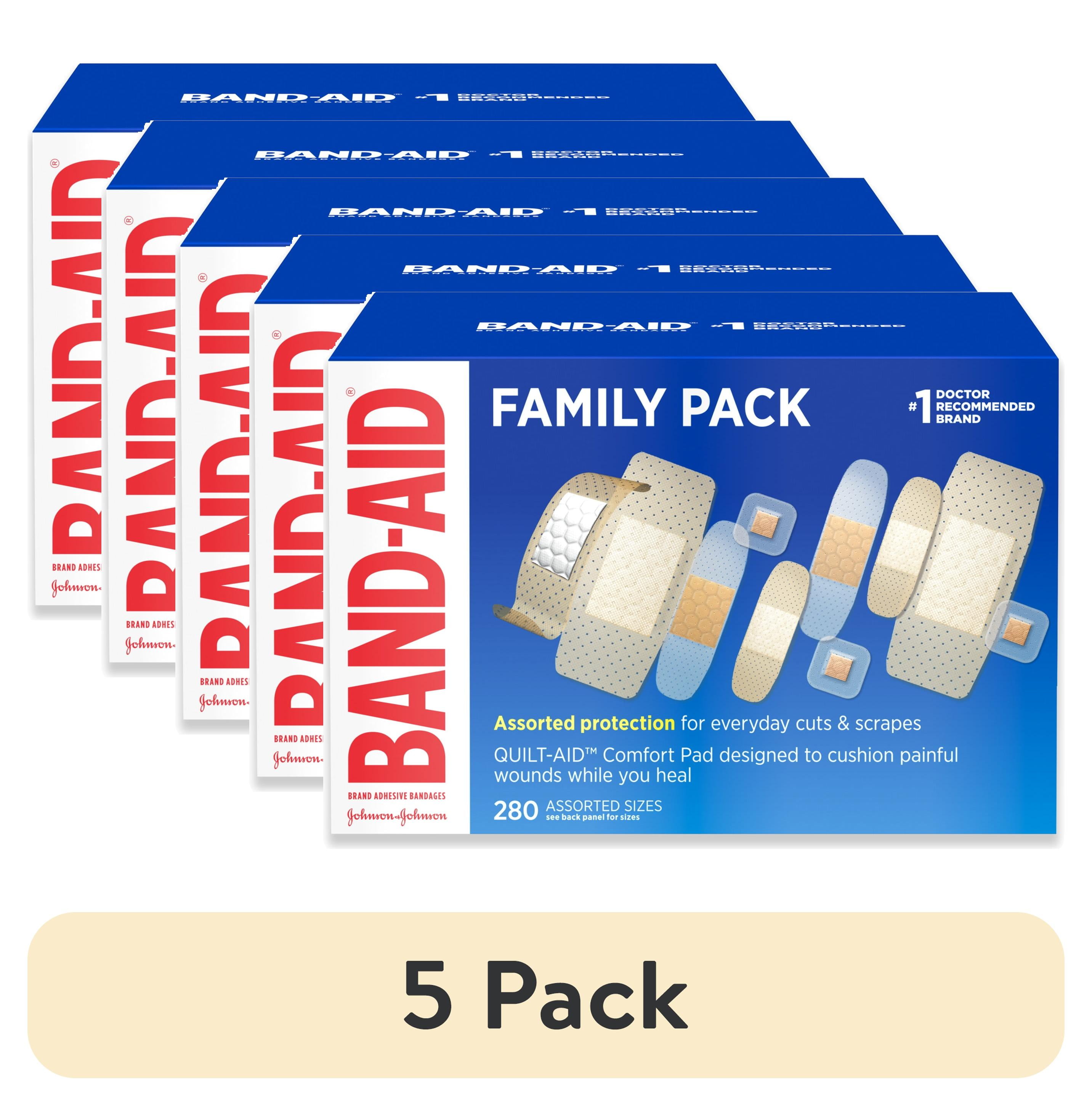 (5 pack) Band-Aid Brand Adhesive Sterile Bandage Variety Pack, Assorted ...