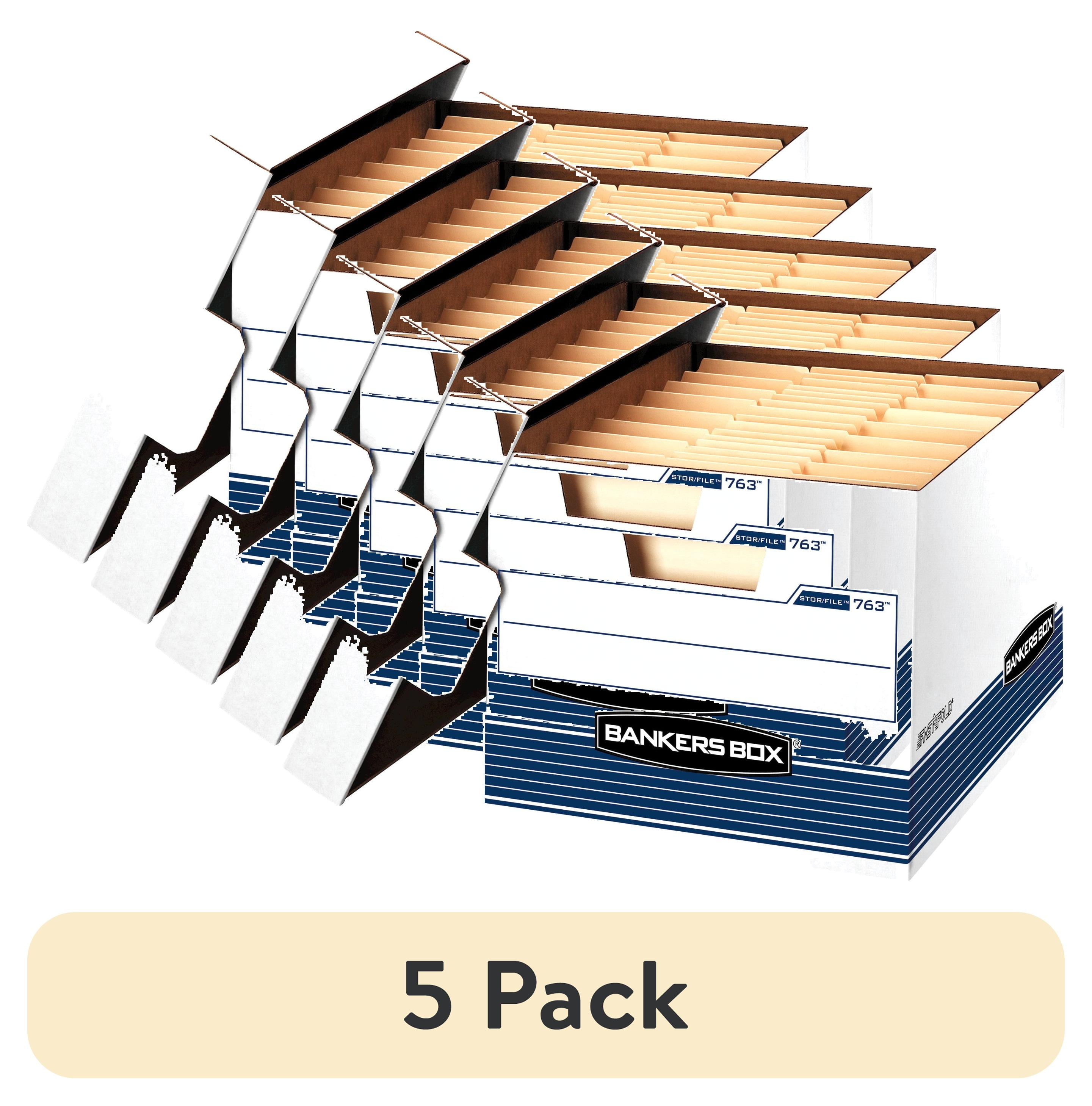 (5 pack) Bankers Box Stor/File Medium-Duty - Letter/Legal, White 3 Pk ...