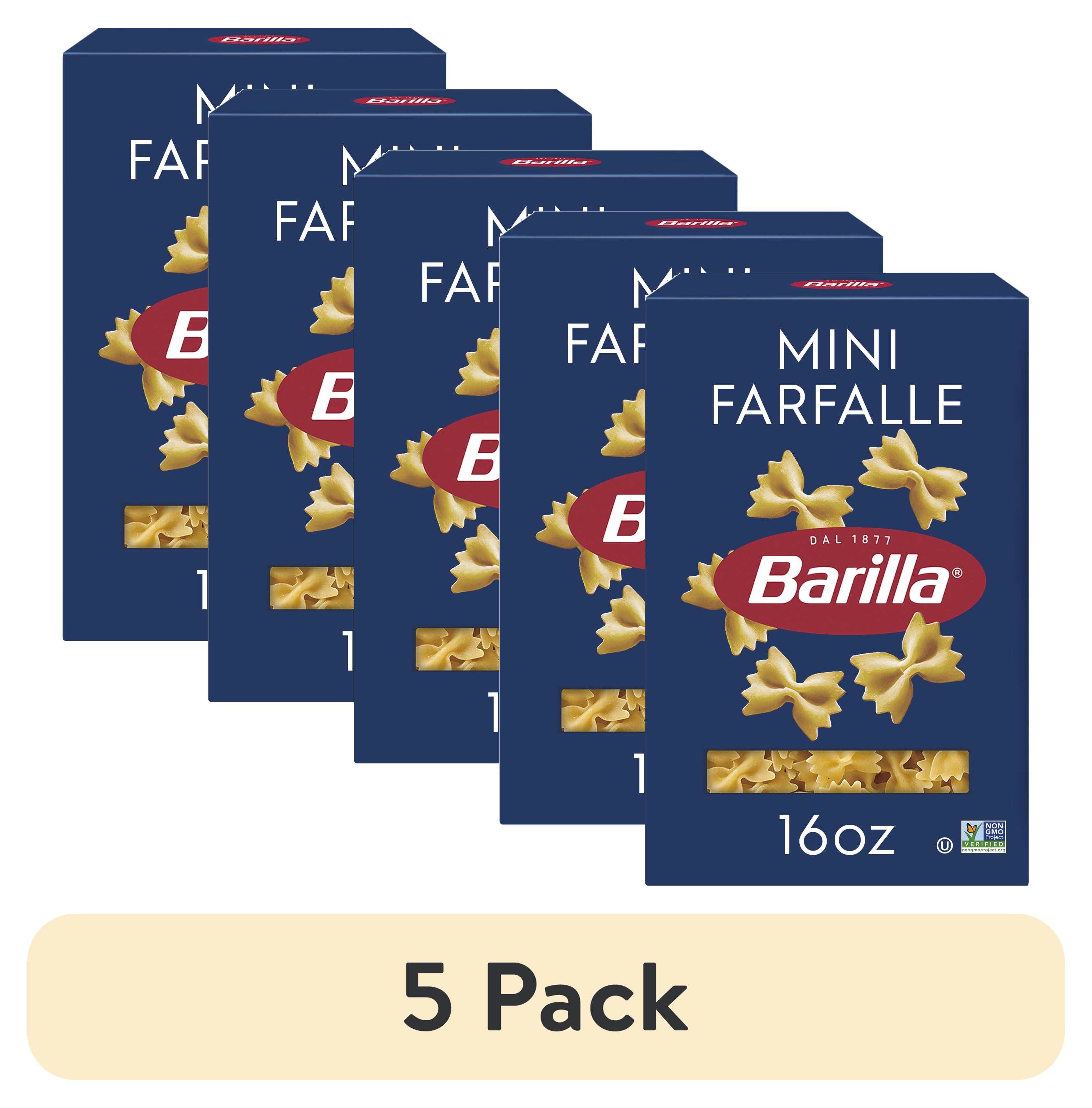 (5 pack) Barilla Classic Non-GMO, Kosher Certified Mini Farfalle Pasta ...