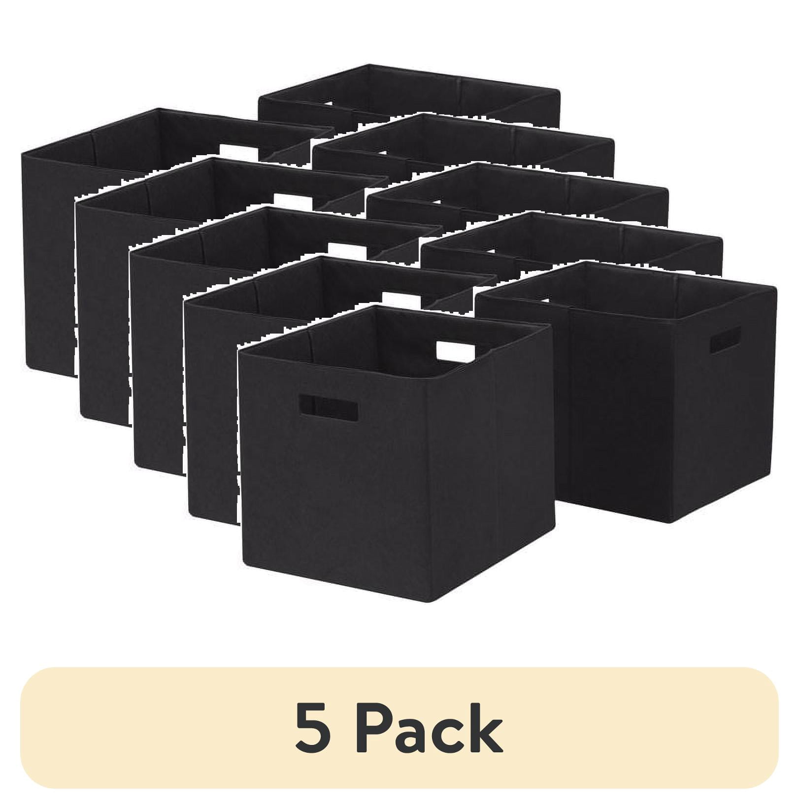 (5 pack) Better Homes & Gardens 10.56 Gallon Fabric Storage Bins, Rich ...