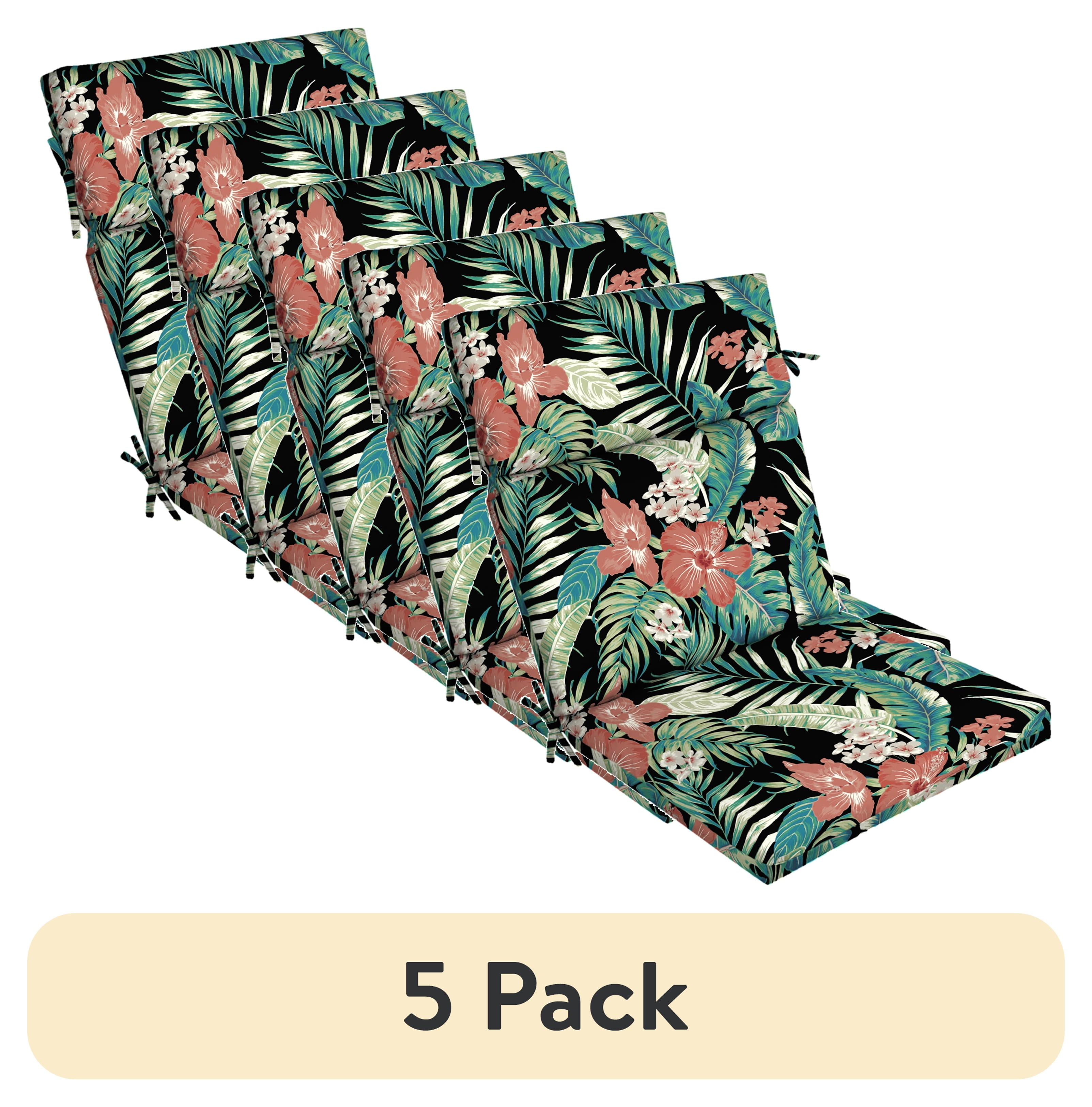 (5 pack) Better Homes & Gardens 44" L x 21" W Black Palm 1 Piece ...