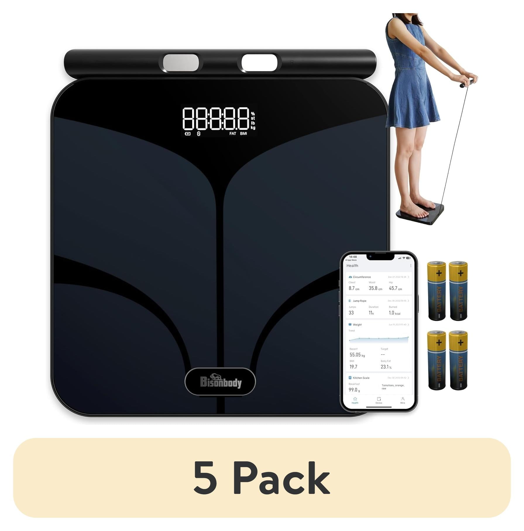 (5 pack) Bisonbody Smart Digital Body Scale – 29 Health Metrics – for ...