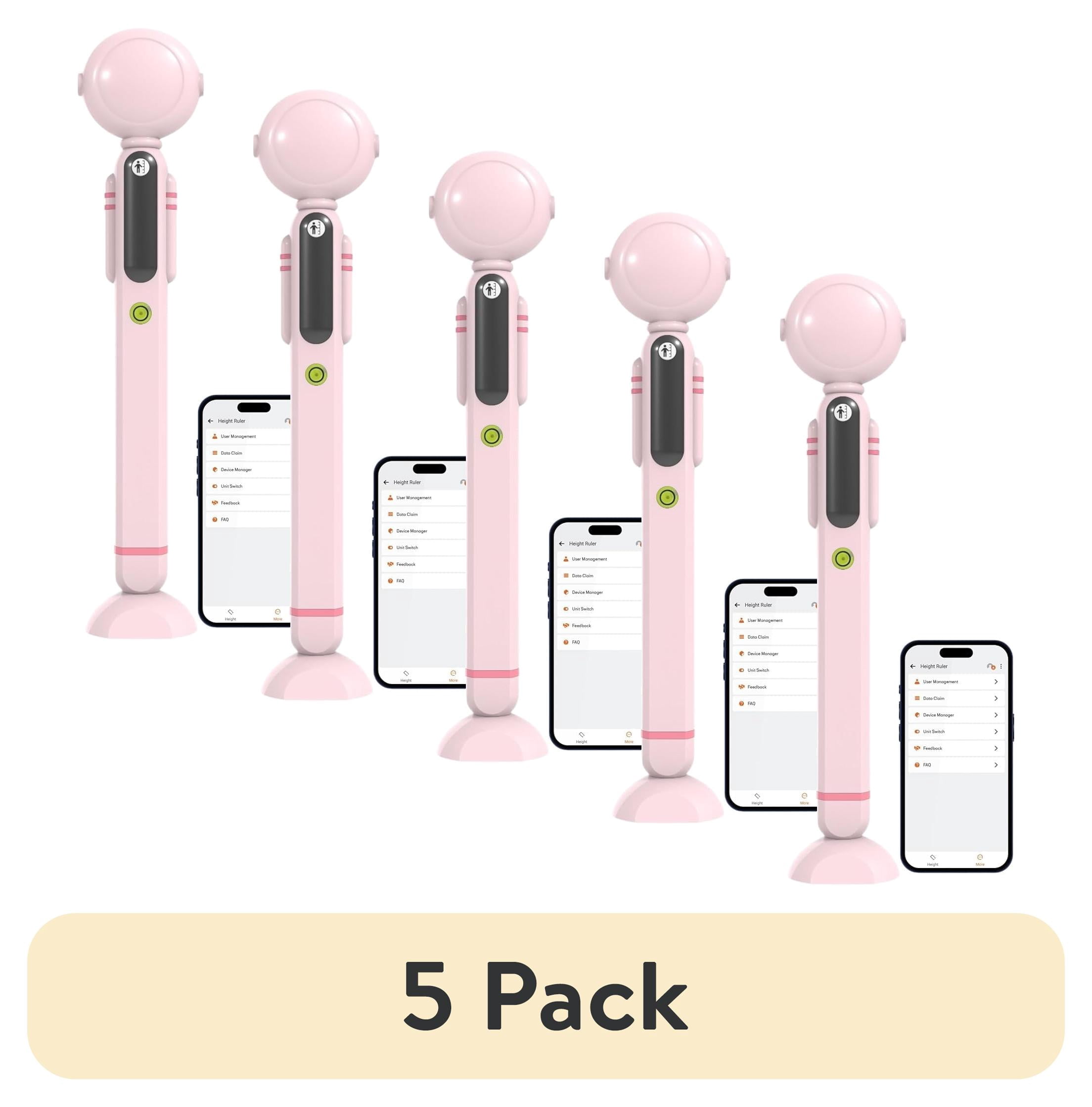 (5 pack) Bisonbody Smart Digital Height Measuring Device for Kids ...