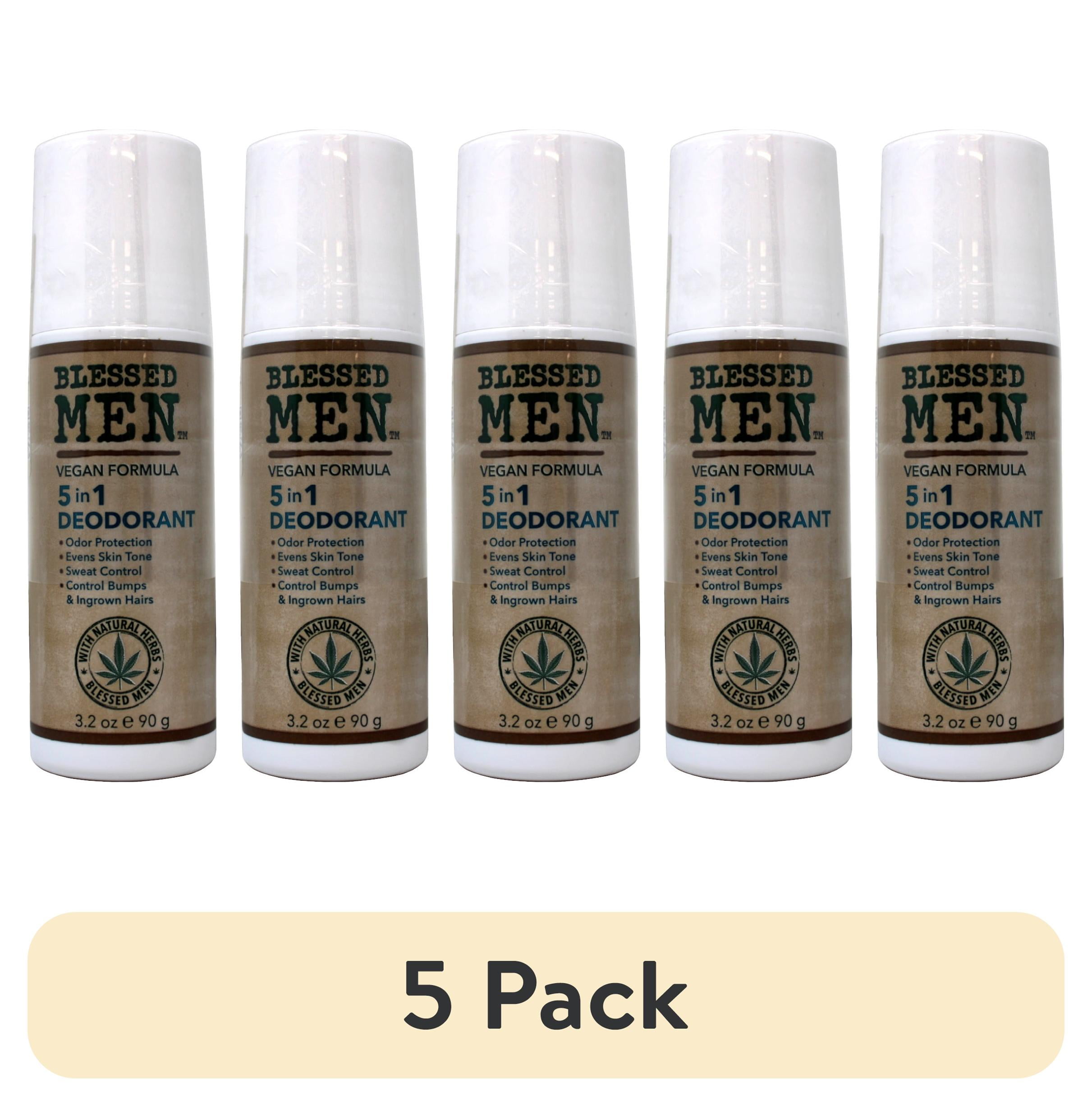 (5 pack) Blessed Men 5 in 1 Deodorant, Odor Protection, Sweat Control ...