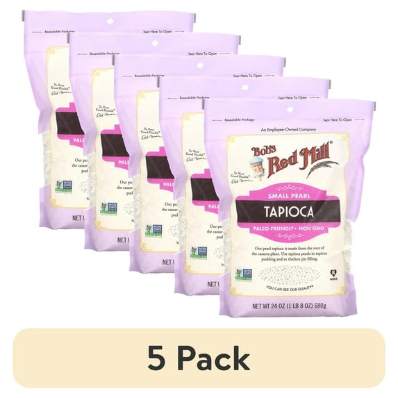 (5 pack) Bob's Red Mill Small Pearl Tapioca, 24 oz (680 g) - Walmart.com
