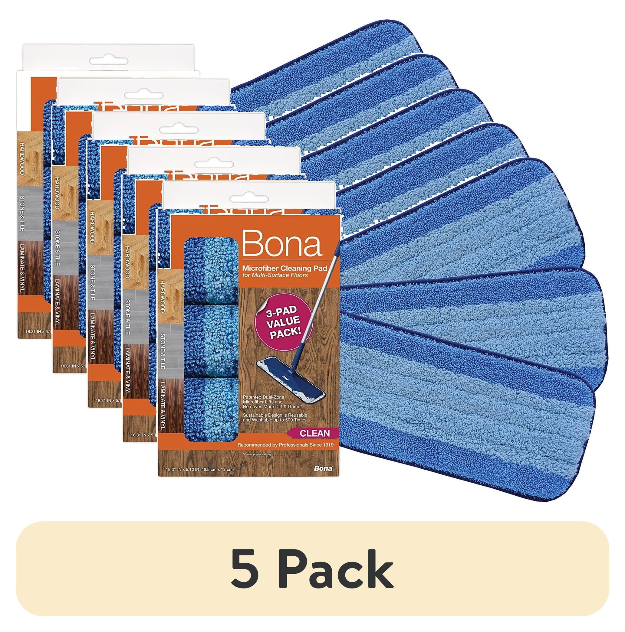 (5 pack) Bona Mop Microfiber Cleaning Pad for Hardwood & Hard Surface ...