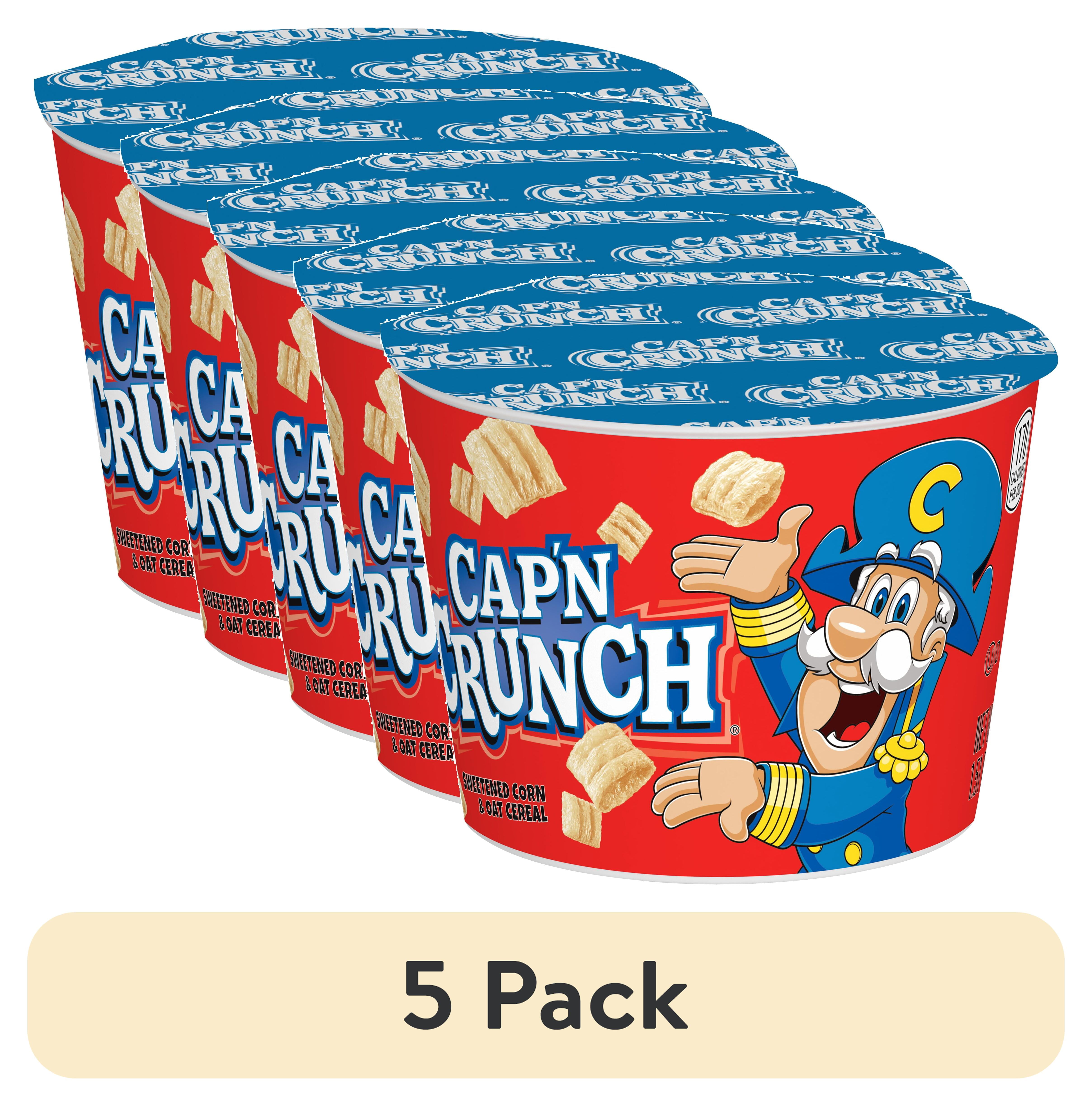 (5 pack) Cap'n Crunch Breakfast Cereal Original Express Cup, 1.51oz ...