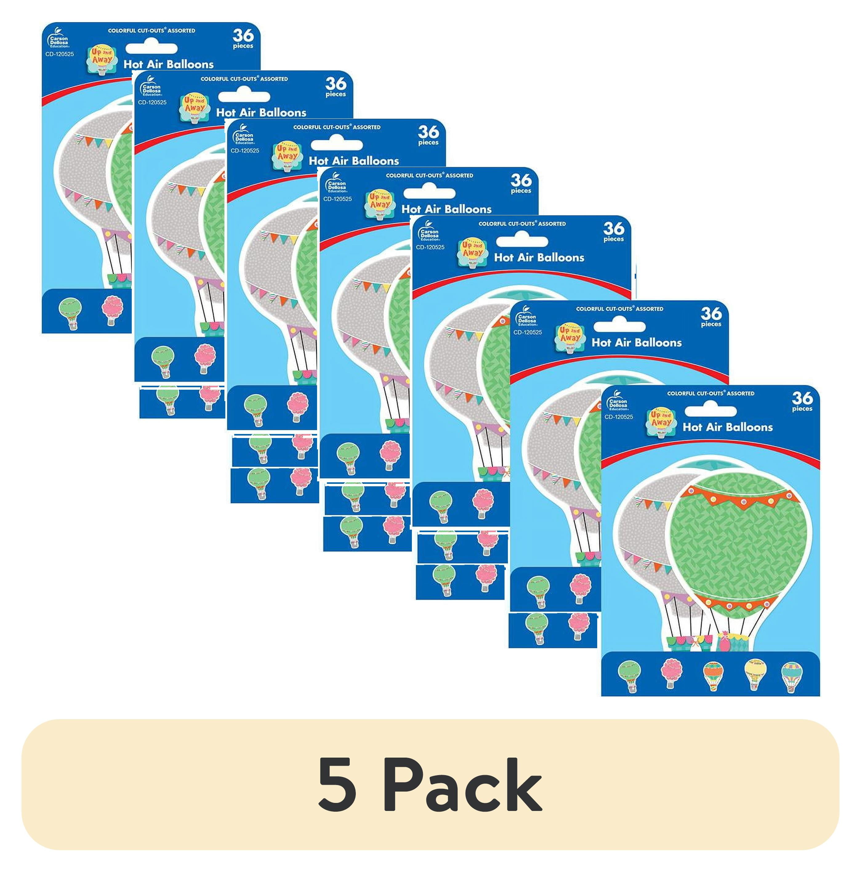 (5 pack) Carson-Dellosa Carson Dellosa Education Up and Away Hot Air Balloons Cut-Outs 36 Per ...