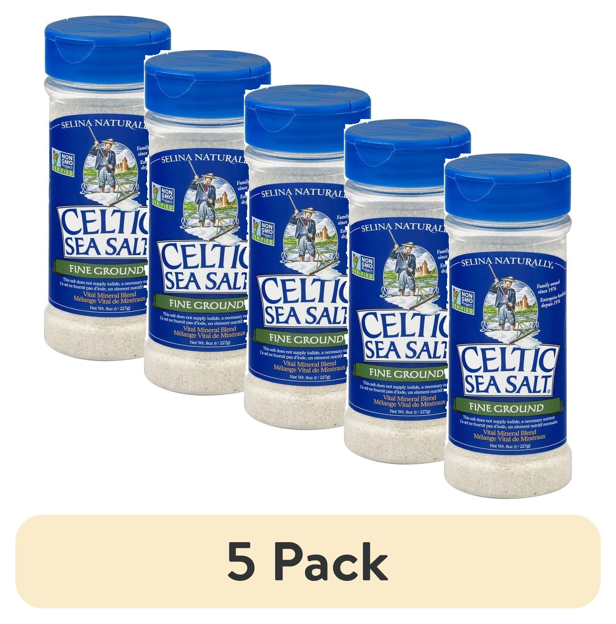 (5 pack) Celtic Sea Salt Fine Ground Kosher Certified Sea Salt ...