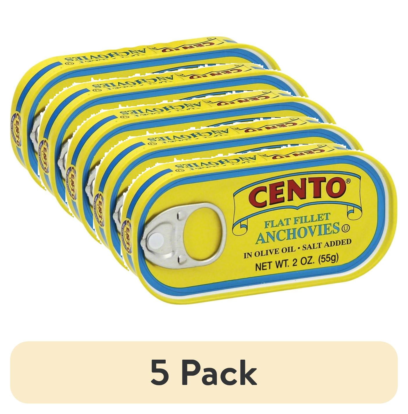 (5 pack) Cento Anchovies Flat Fillets in Olive Oil - Walmart.com