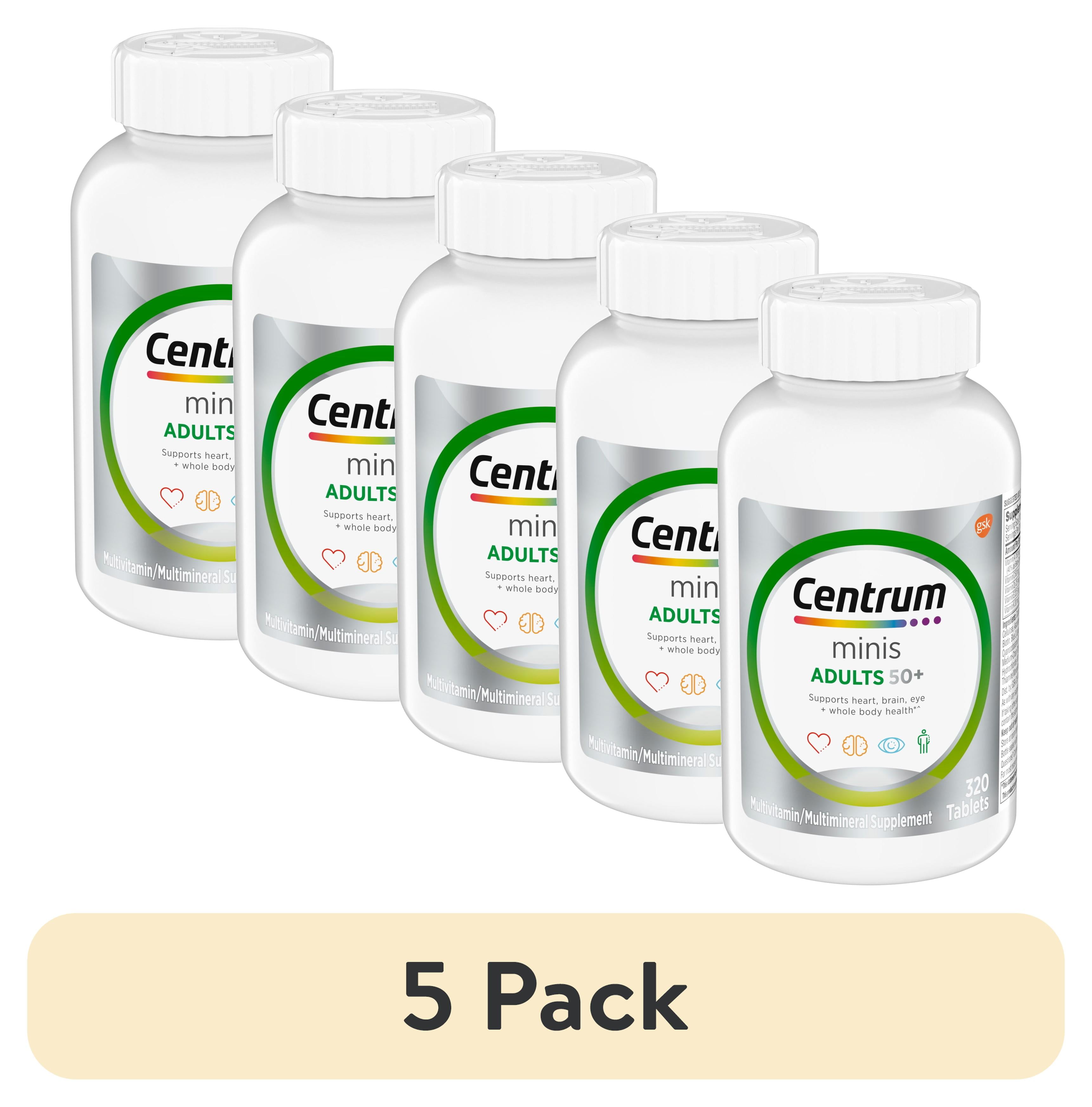 (5 pack) Centrum Minis Silver Multivitamin for Adults 50 Plus, Supports ...