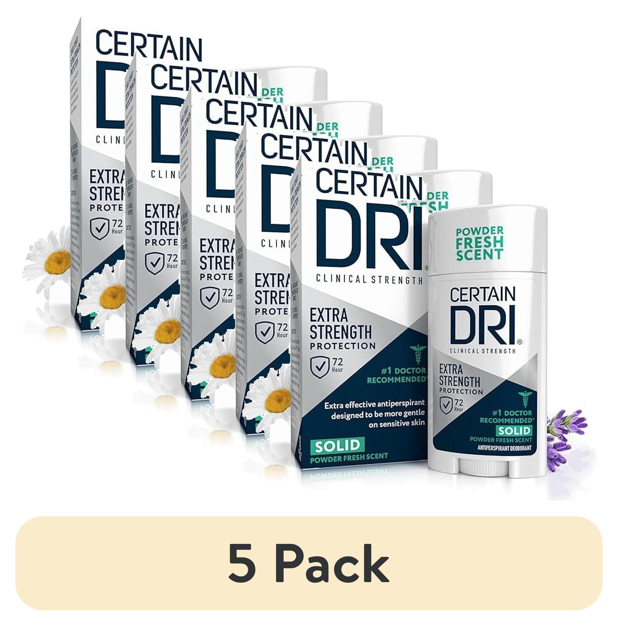 (5 pack) Certain Dri Extra Strength Clinical Antiperspirant + Deodorant ...