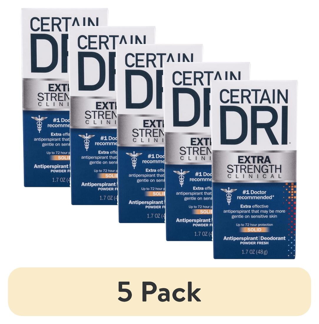 (5 pack) Certain Dri Extra Strength Clinical Antiperspirant + Deodorant ...