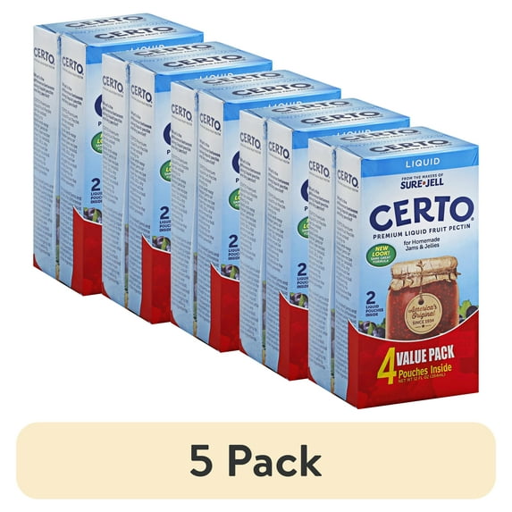 (5 pack) Certo Premium Liquid Fruit Pectin Value Pack, Bulk Canning ...