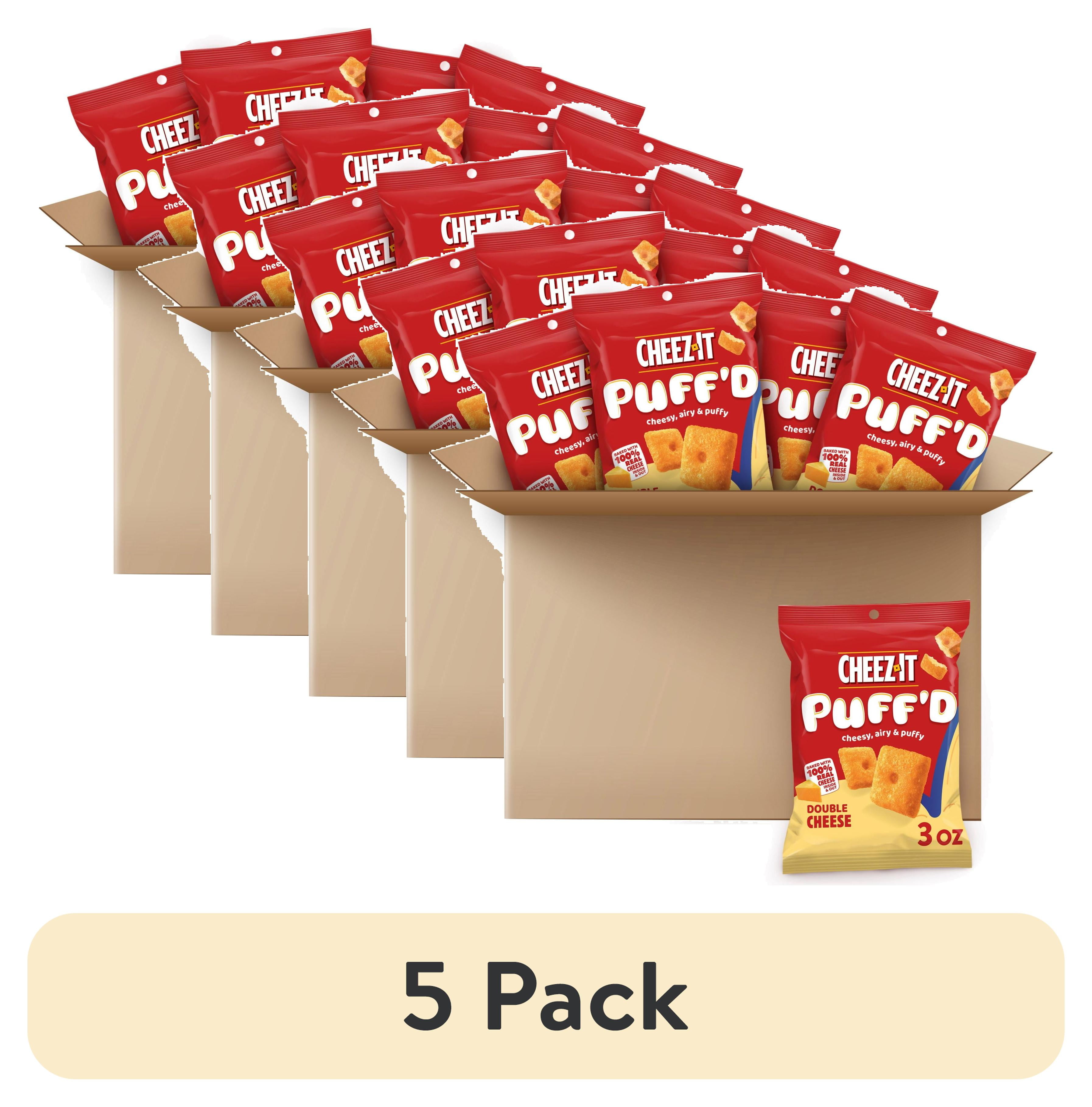 (5 pack) Cheez-It® Puff'd Double Cheese Cheesy Baked Snacks, Puffed ...