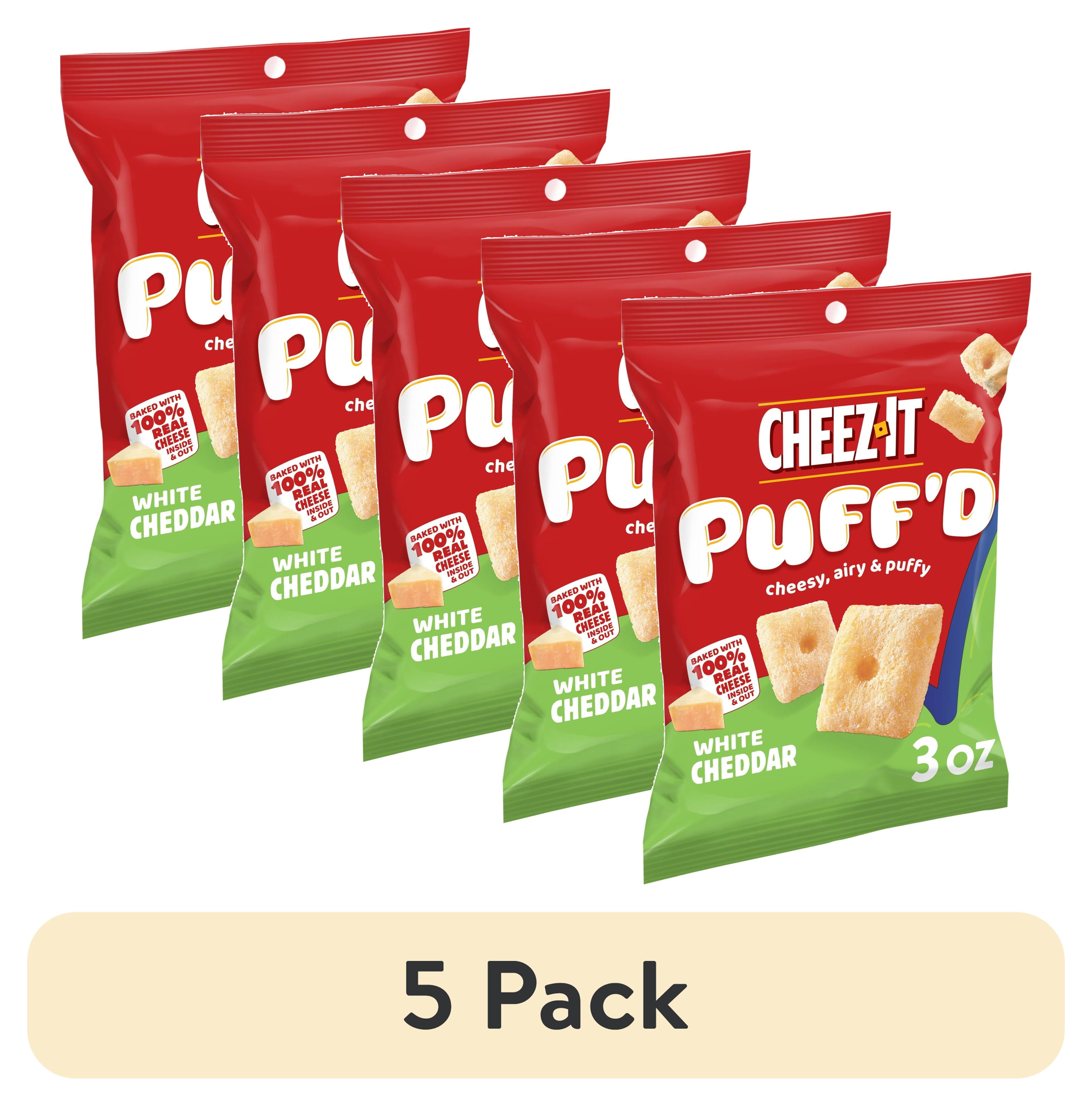 (5 pack) Cheez-It Puff'd White Cheddar Cheesy Baked Snacks, Puffed ...