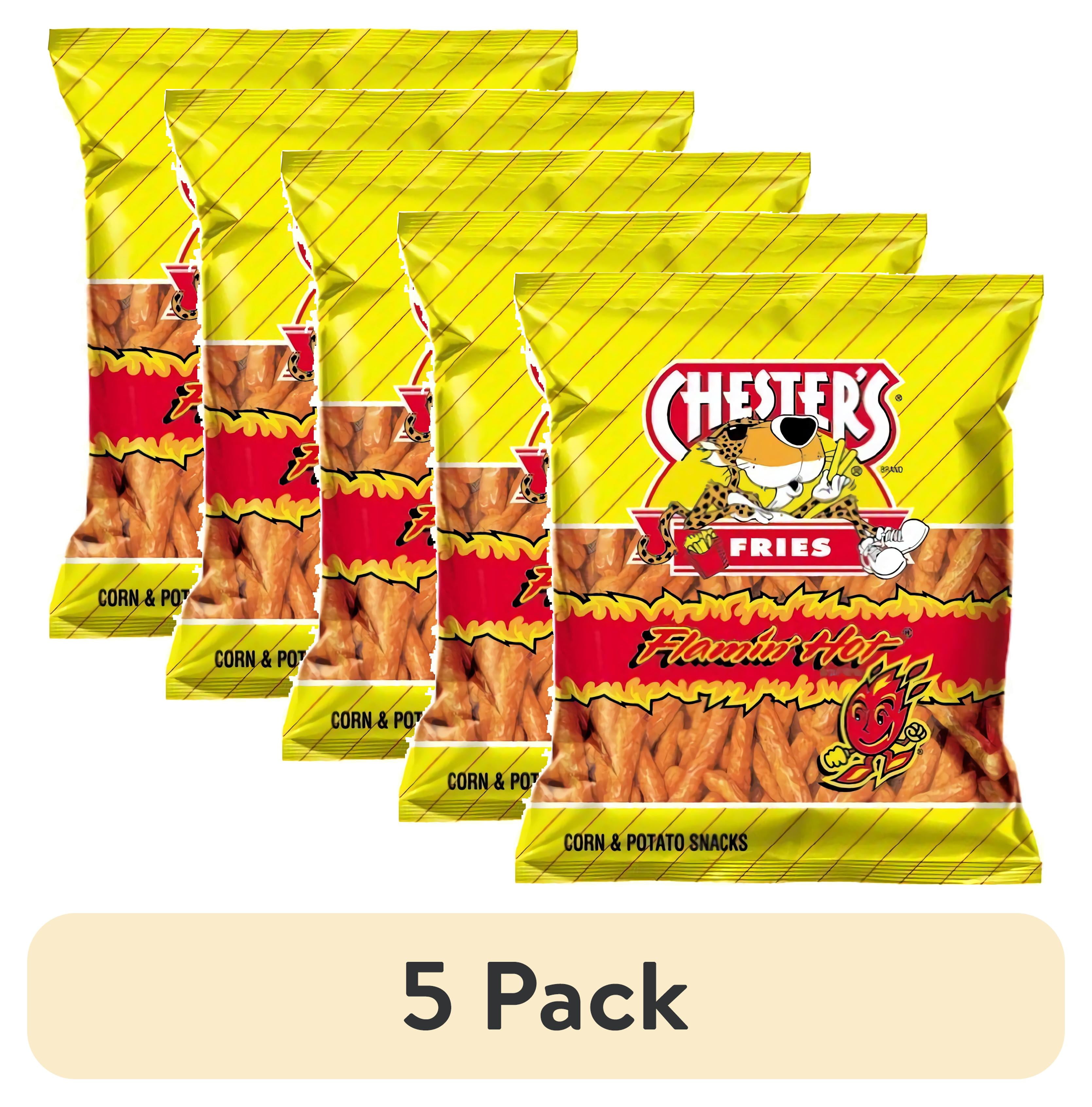 (5 pack) Chester's Fries Flamin' Hot Big Grab 64/1.75 oz - Walmart.com