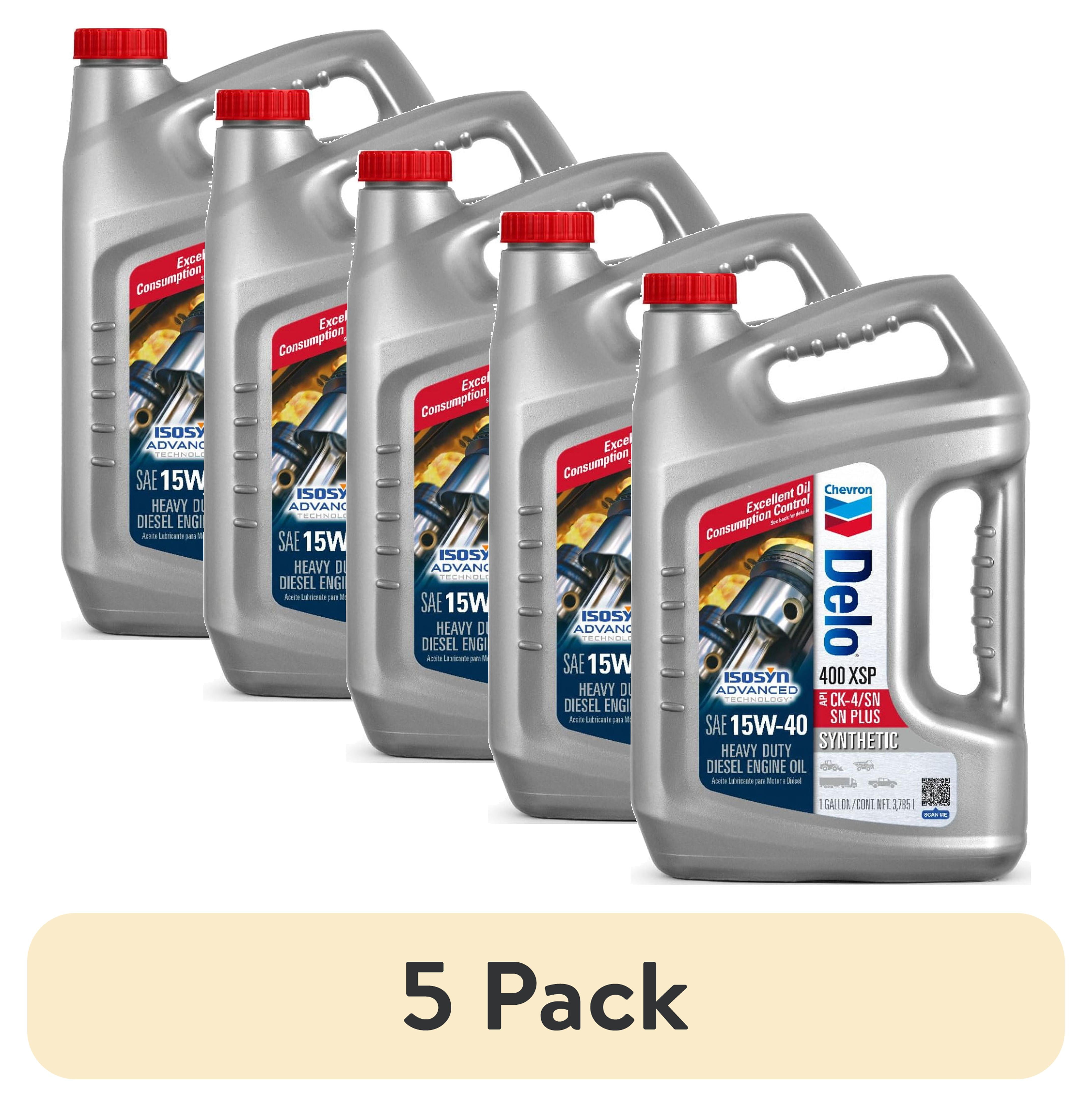 (5 pack) Chevron Delo XSP 15W-40 Heavy Duty Synthetic Diesel Motor Oil ...