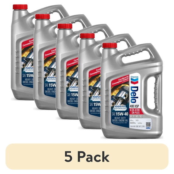 (5 pack) Chevron Delo XSP 15W-40 Heavy Duty Synthetic Diesel Motor Oil ...