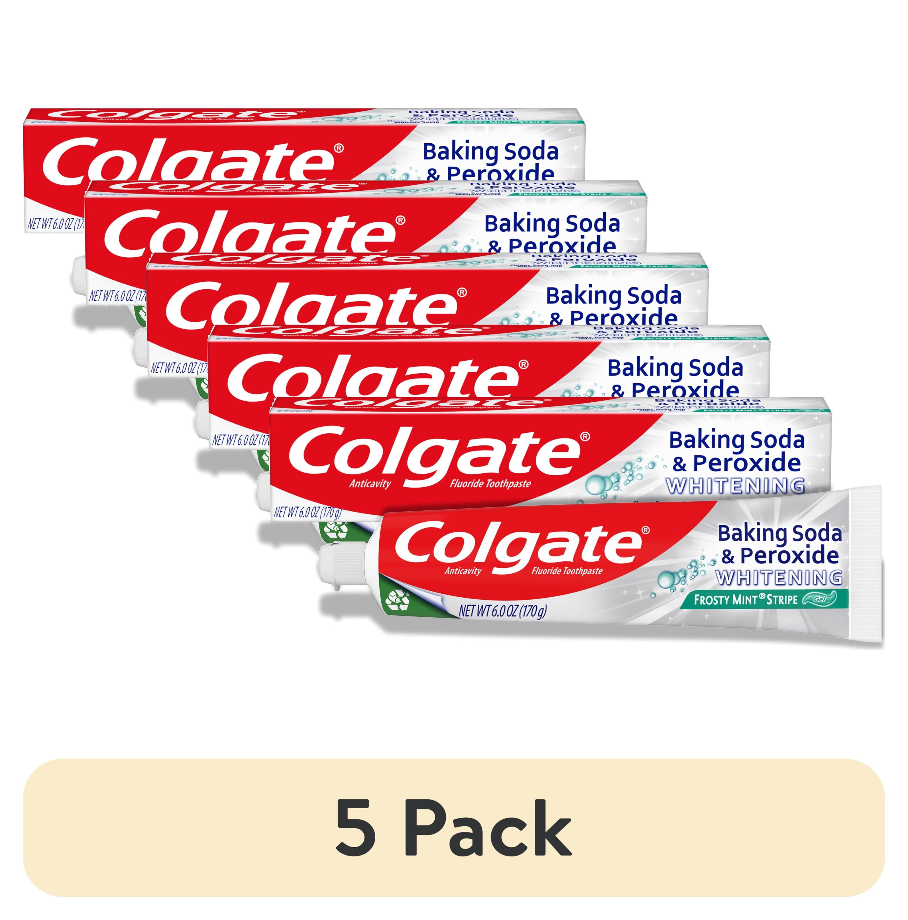 (5 pack) Colgate Baking Soda and Peroxide Whitening Toothpaste Gel ...