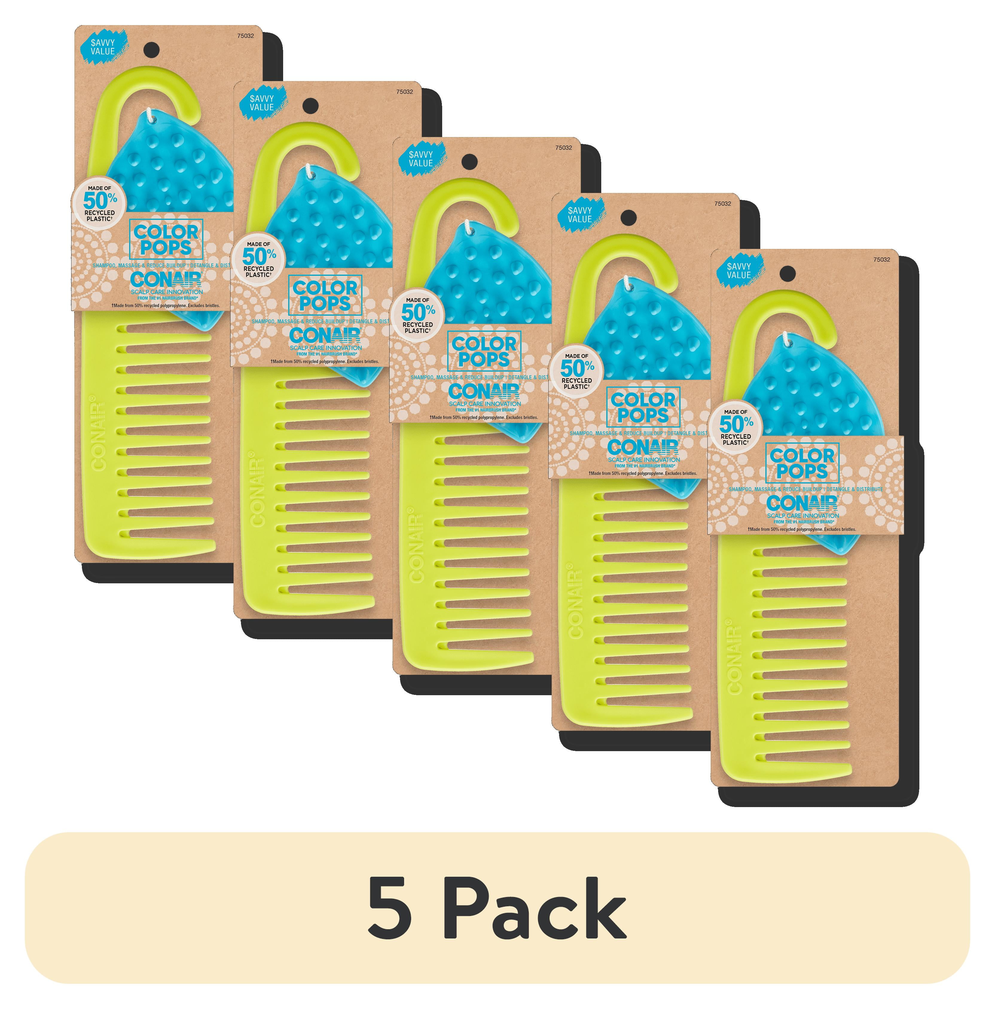 (5 pack) Conair Color Pops Shampoo Scalp Massage & Shower Comb Value ...