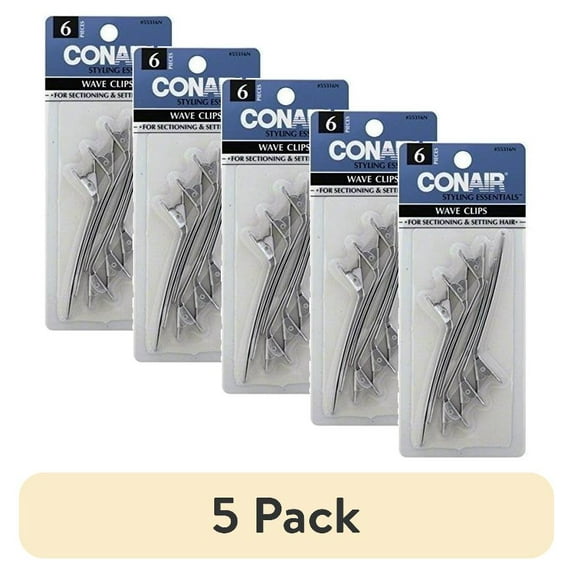 (5 pack) Conair Section & Set Secure Hold Sectioning Clips 6 Pack ...