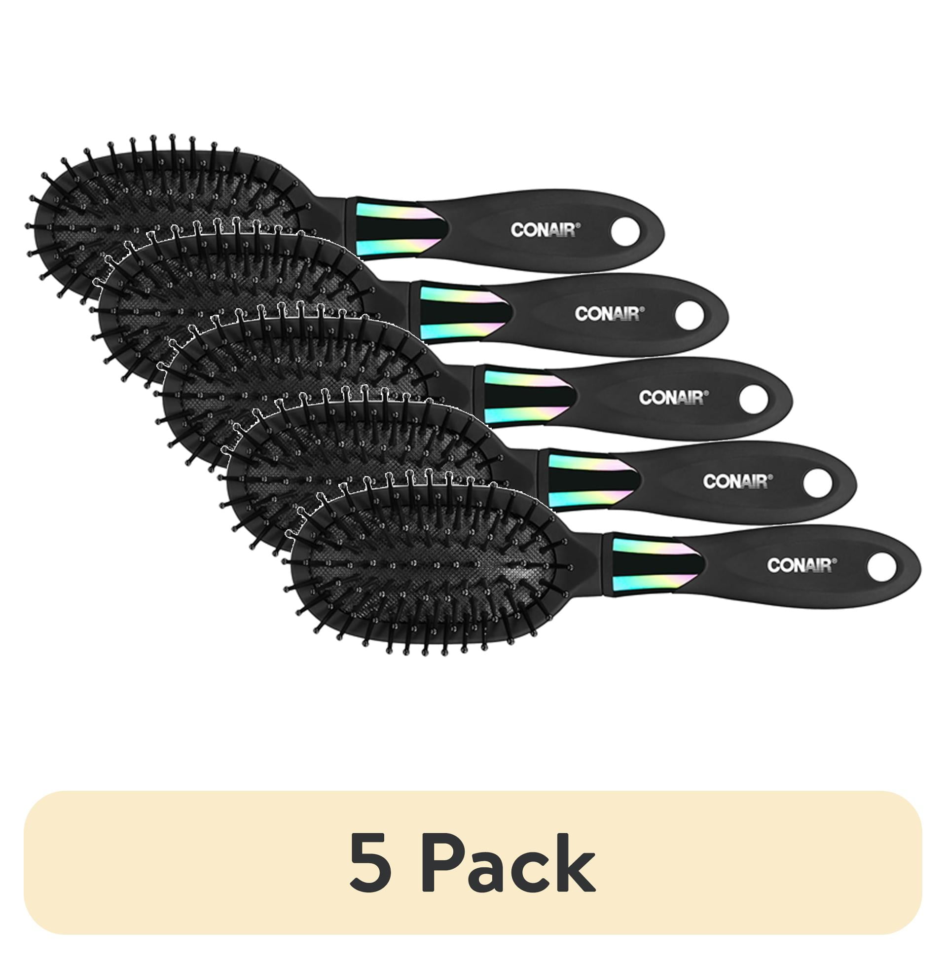 (5 pack) Conair Velvet Touch Travel Cushion Hair Brush, Multicolor ...
