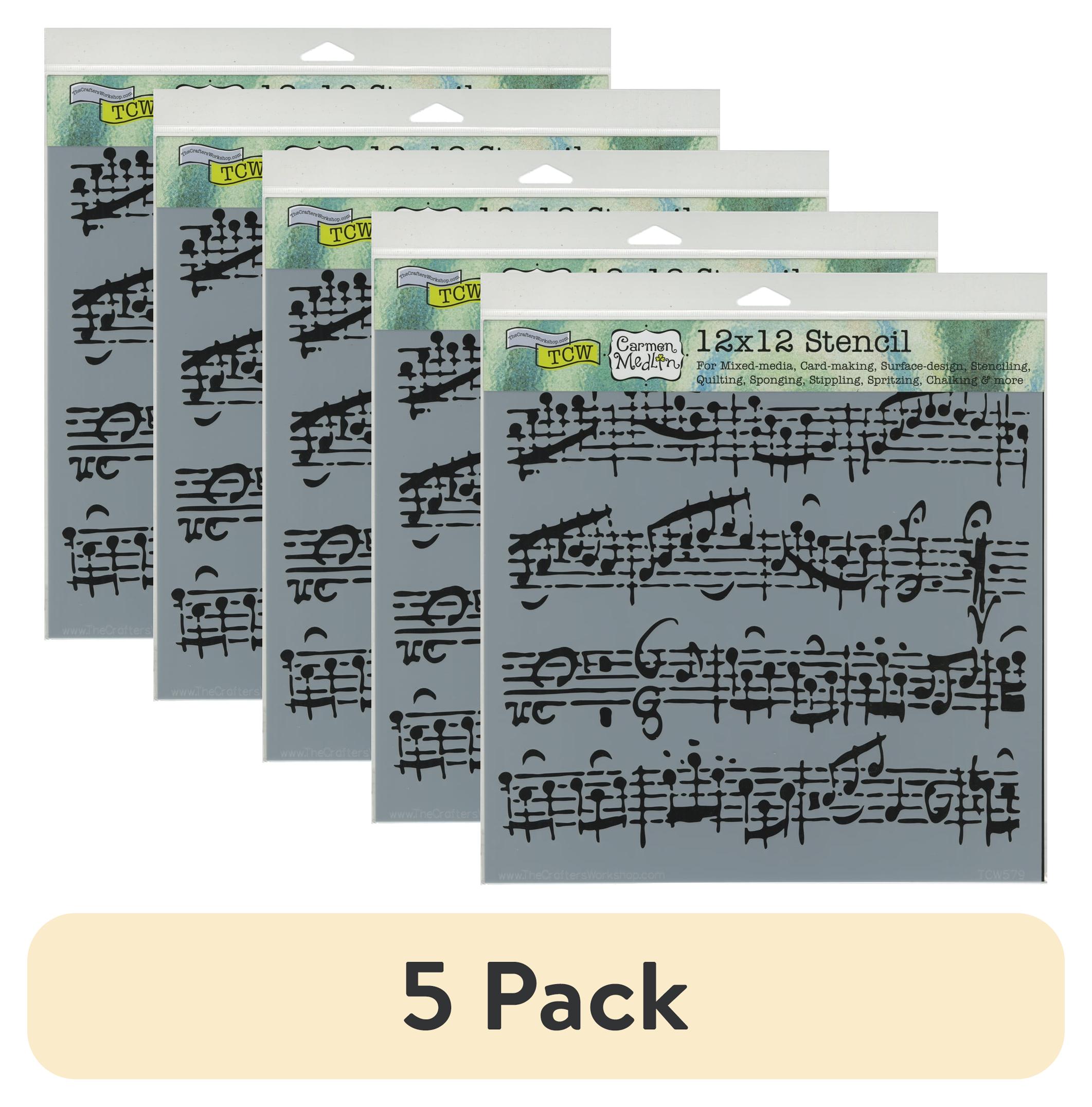 (5 pack) Crafter's Workshop Template 12"X12"-Sheet Music - Walmart.com