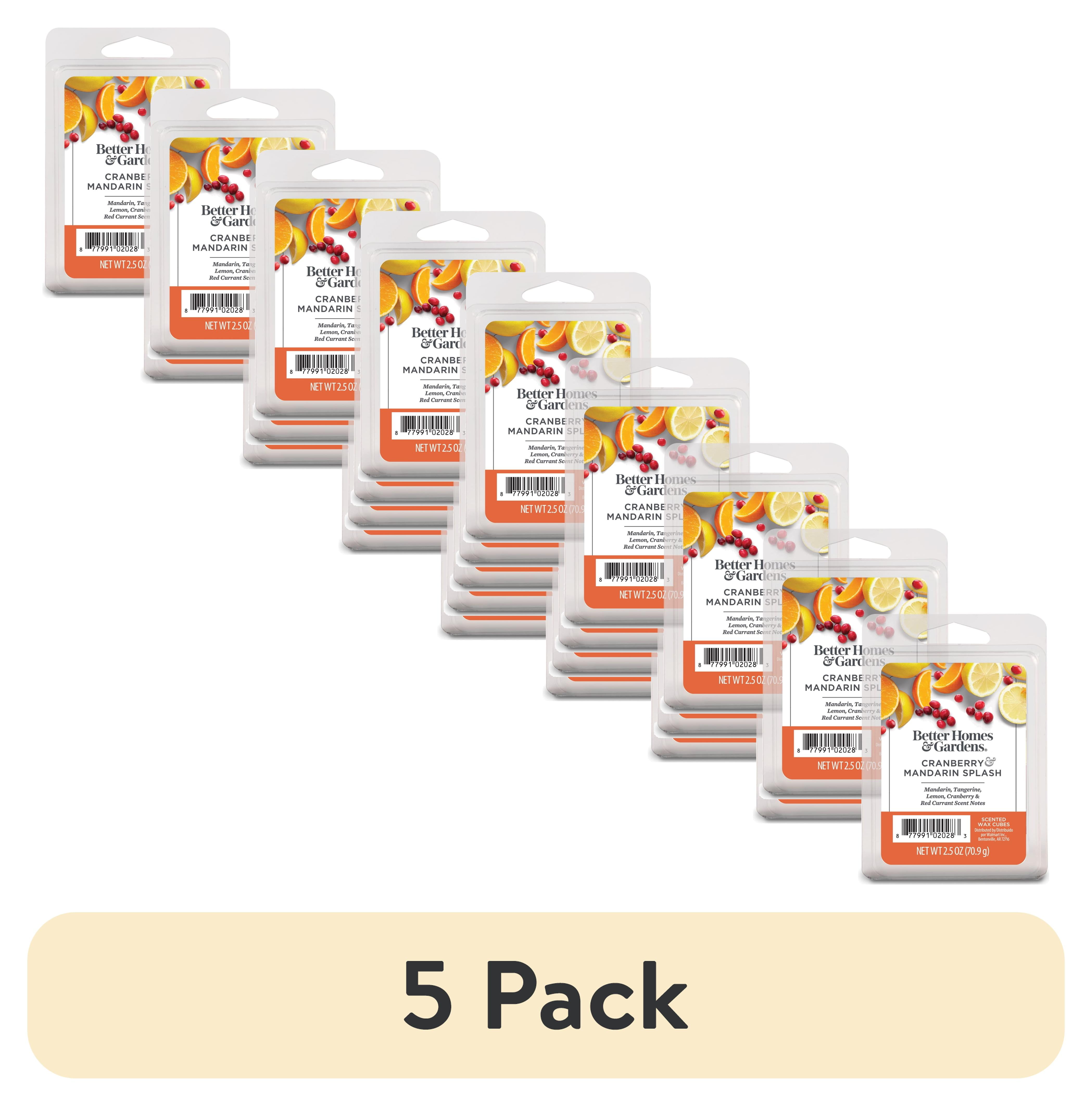 (5 pack) Better Homes & Gardens Cranberry Mandarin Splash Scented Wax ...